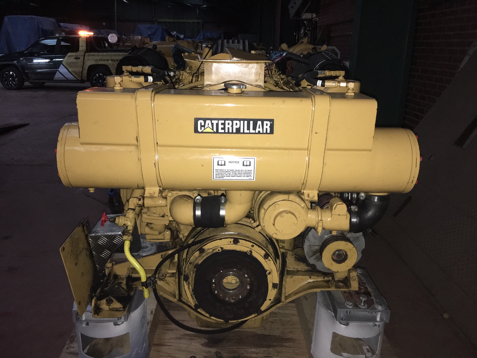 * Caterpillar V12 Marine Diesel Engine A Caterpillar V12 1250HP Marine ...