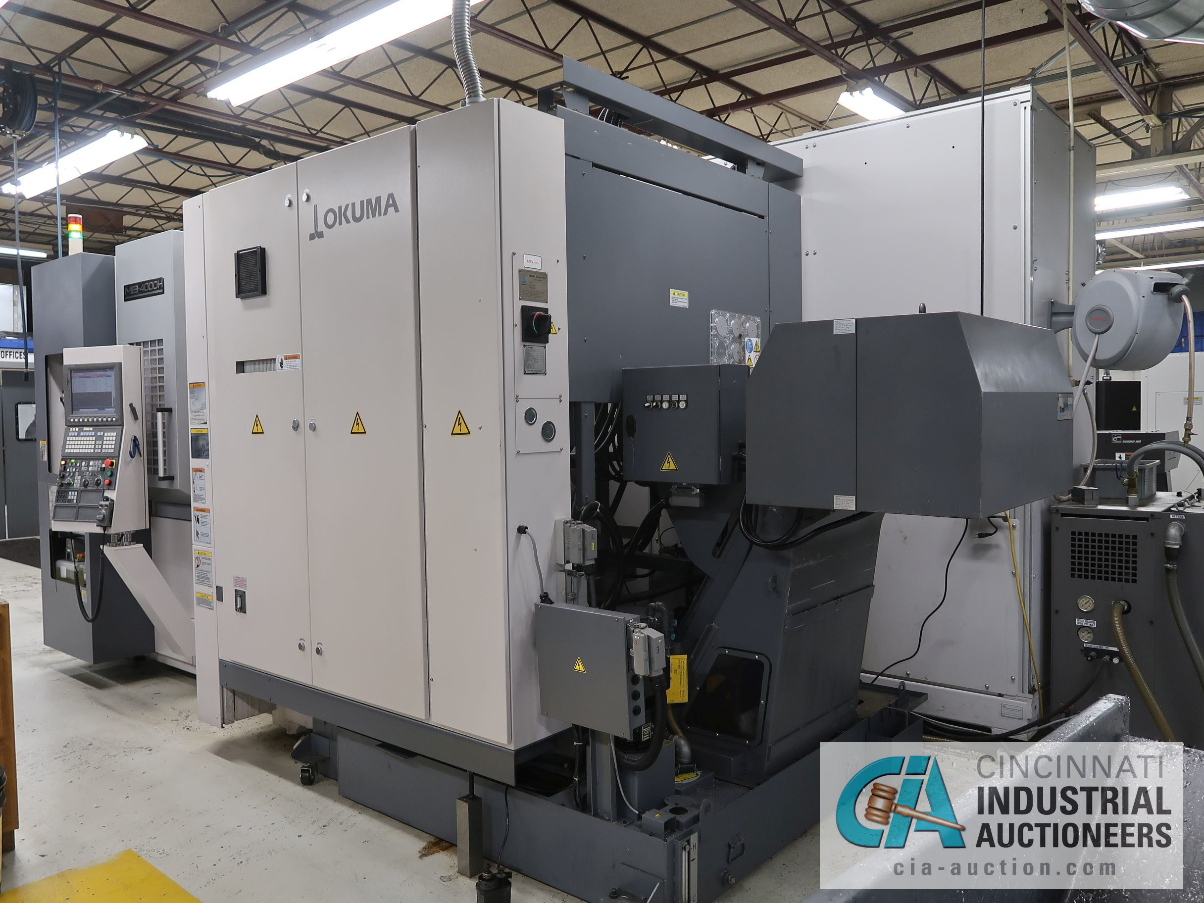 OKUMA MODEL MB-4000H CNC HORIZONTAL MACHINING CENTER W/ FULL 4TH AXIS ...