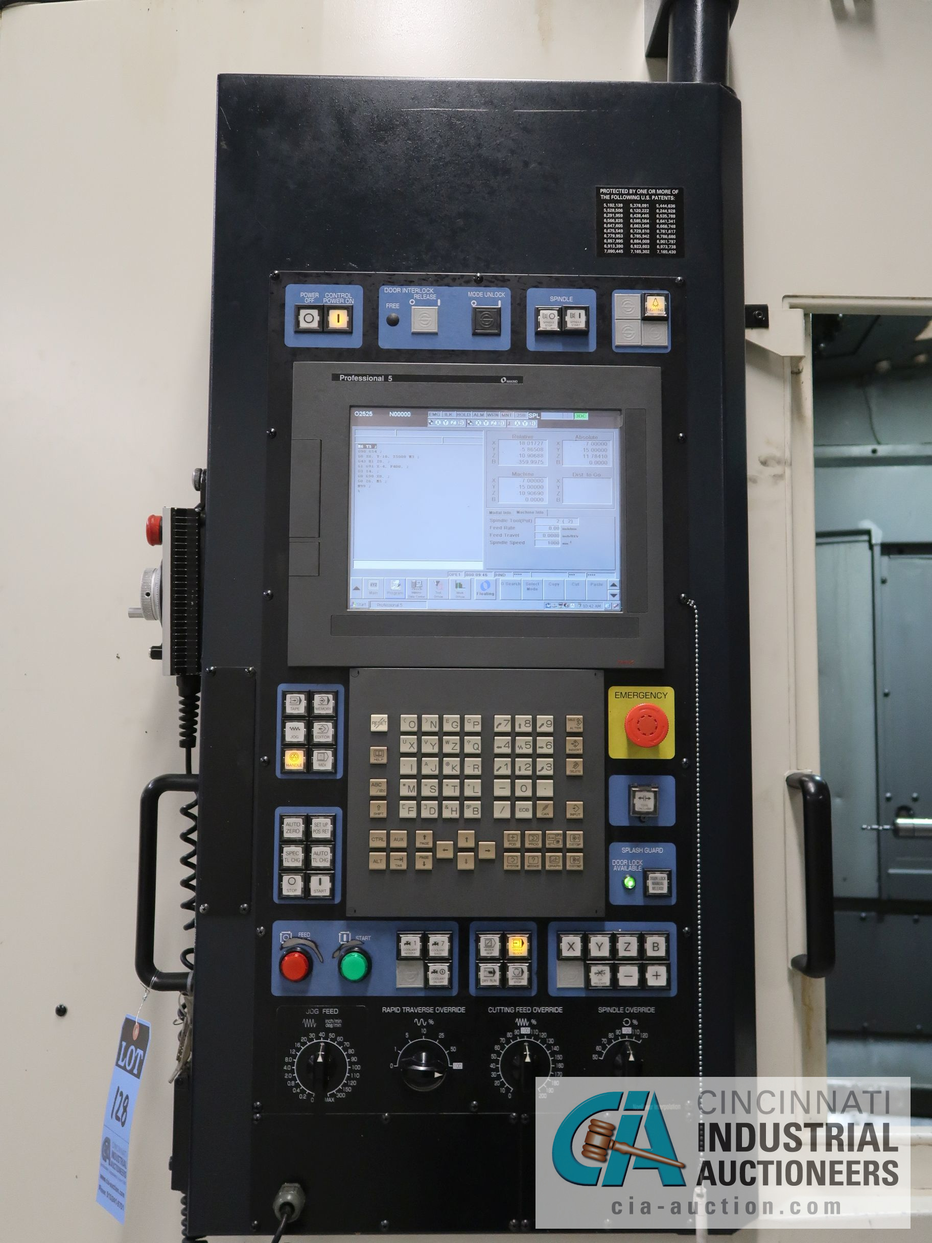 MAKINO MODEL A51 CNC HORIZONTAL MACHINING CENTER W/ FULL 4TH AXIS; S/N ...