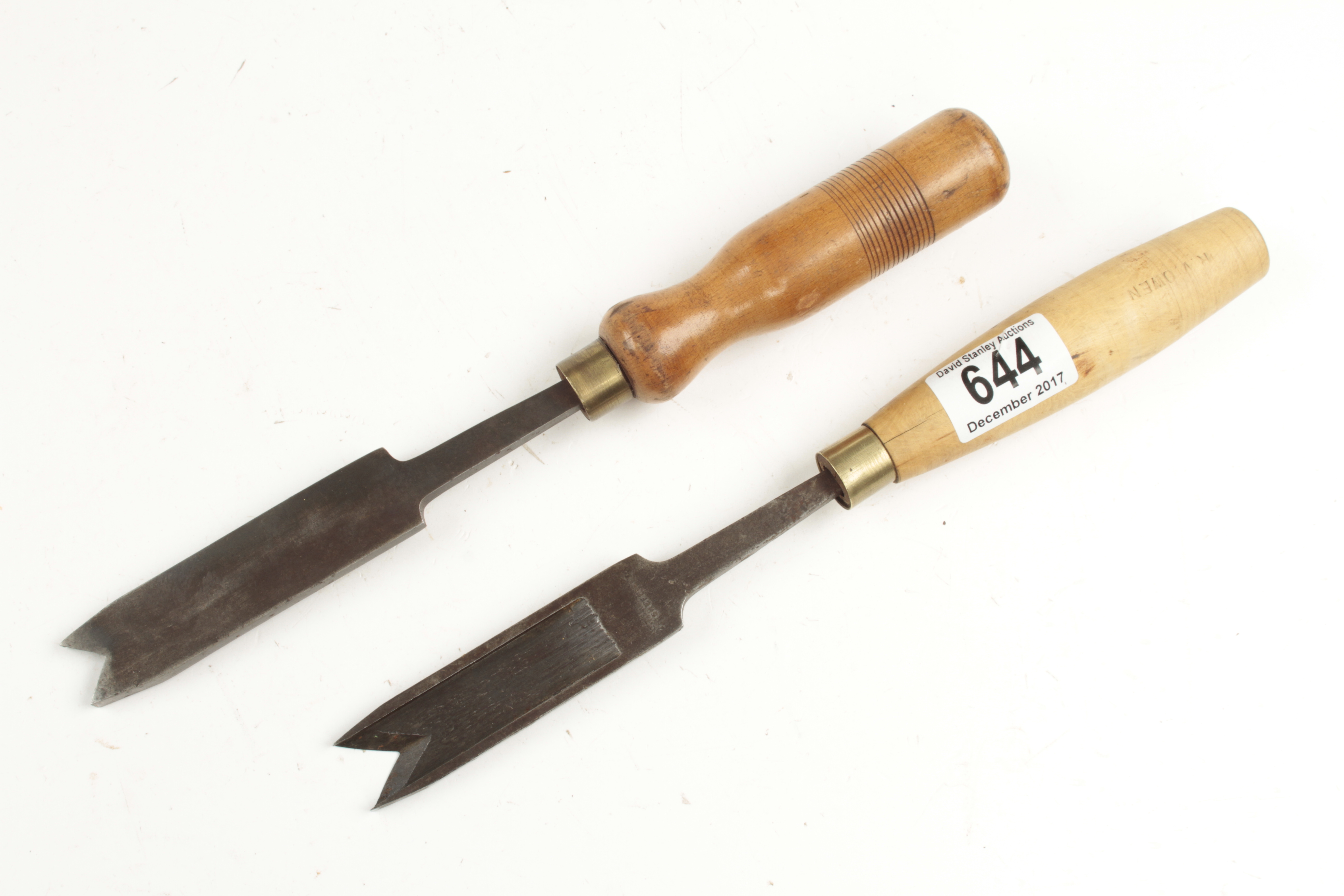 Two unusual V shaped chisels G+