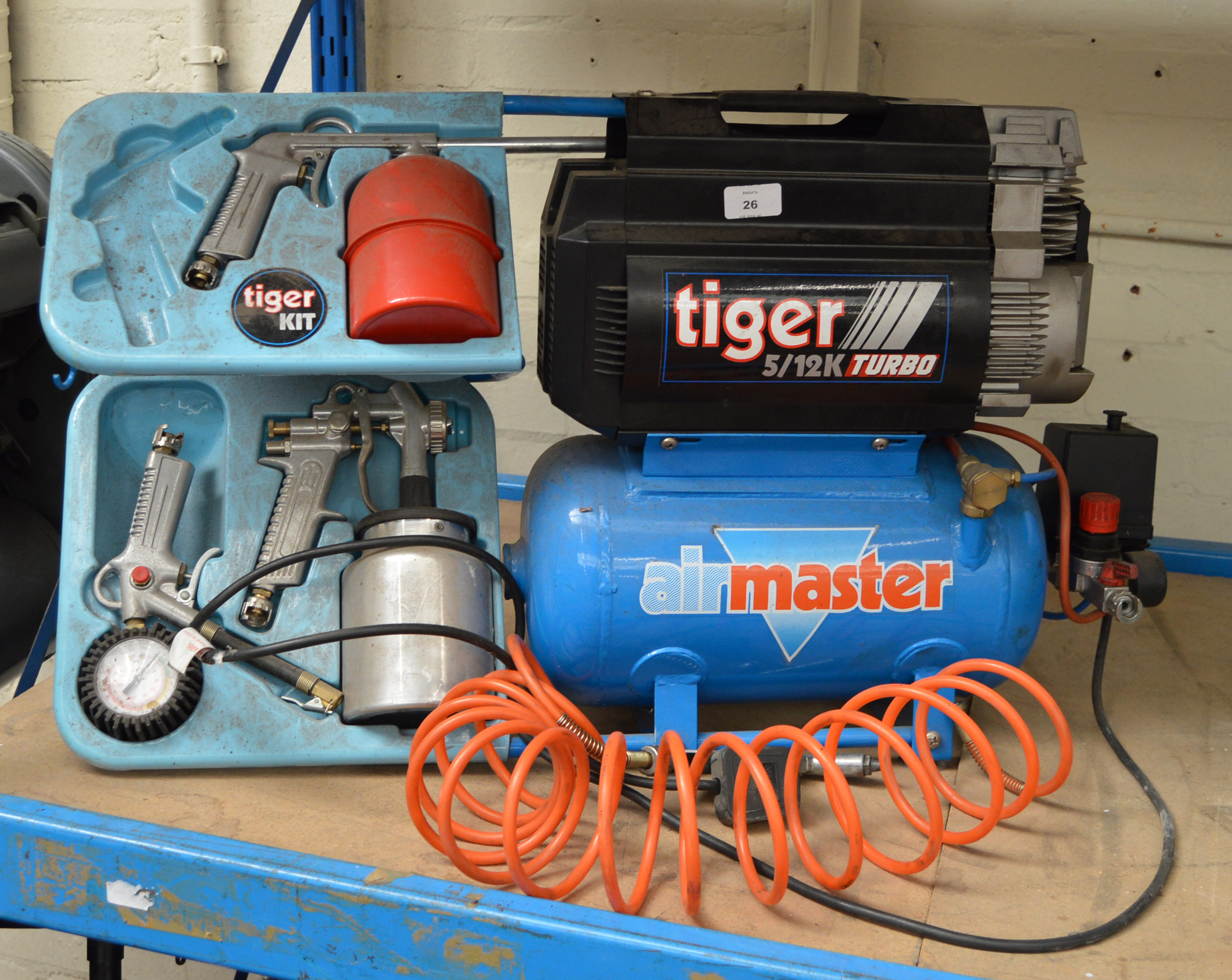 A TIGER 5/12K TURBO AIRMASTER COMPRESSOR [NO RESERVE]