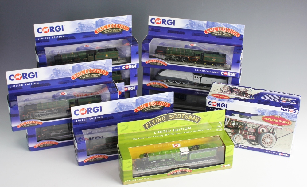 Nine Corgi limited edition Rail Legends 1:120 die-cast models ...