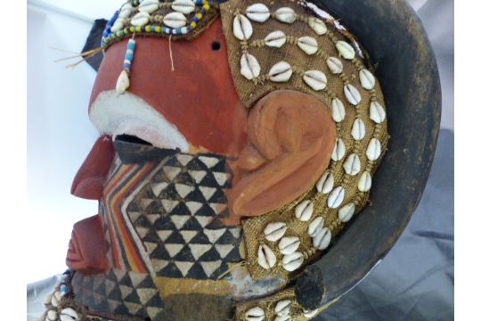 African ZULU mask on stand