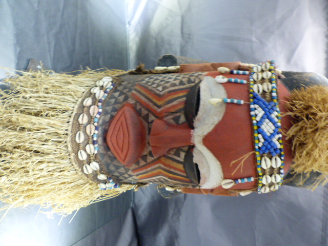 African ZULU mask on stand