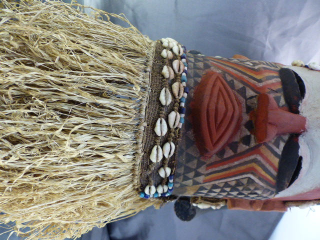 African ZULU mask on stand