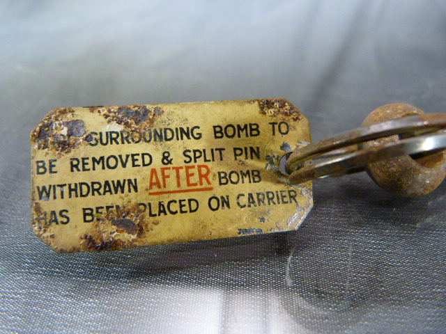 WW2 Bomb split pin with original tag