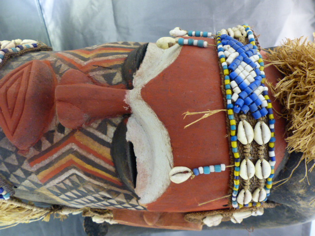 African ZULU mask on stand