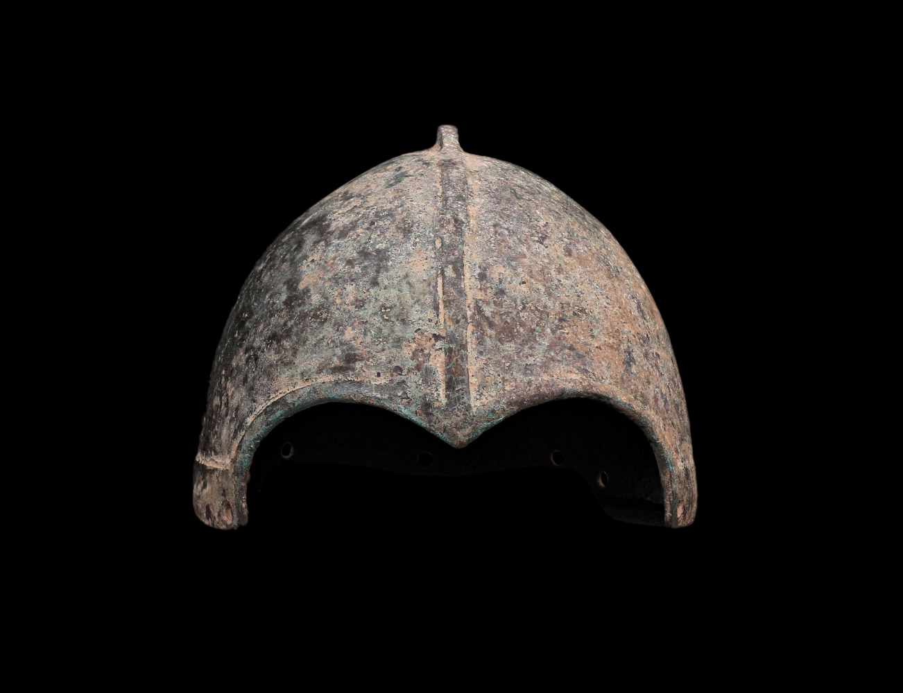 A RARE SCYTHIAN BRONZE HELMET, 7TH â 6TH CENTURY B.C. HELM Origin ...