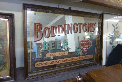 A Boddingtons Beer advertising mirror