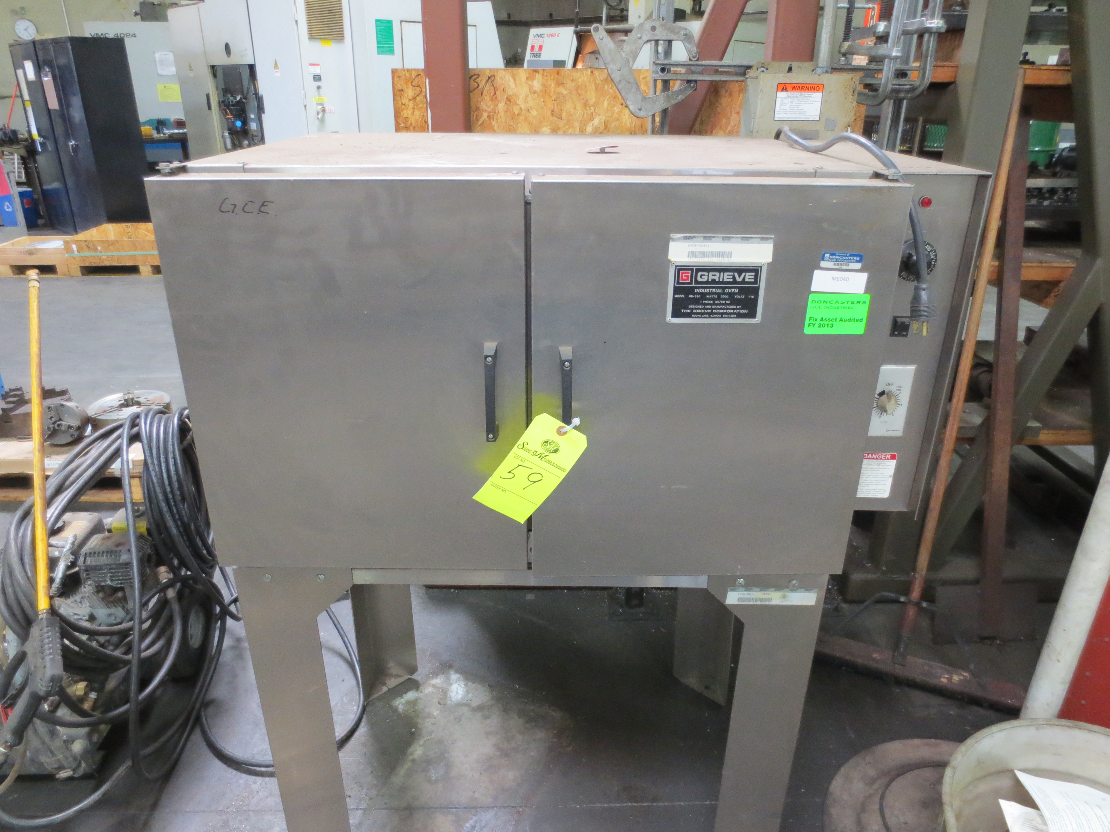 Grieve Heat Treat Oven--M.#NB-350--2000 watt---115V---24" x 28" two ...