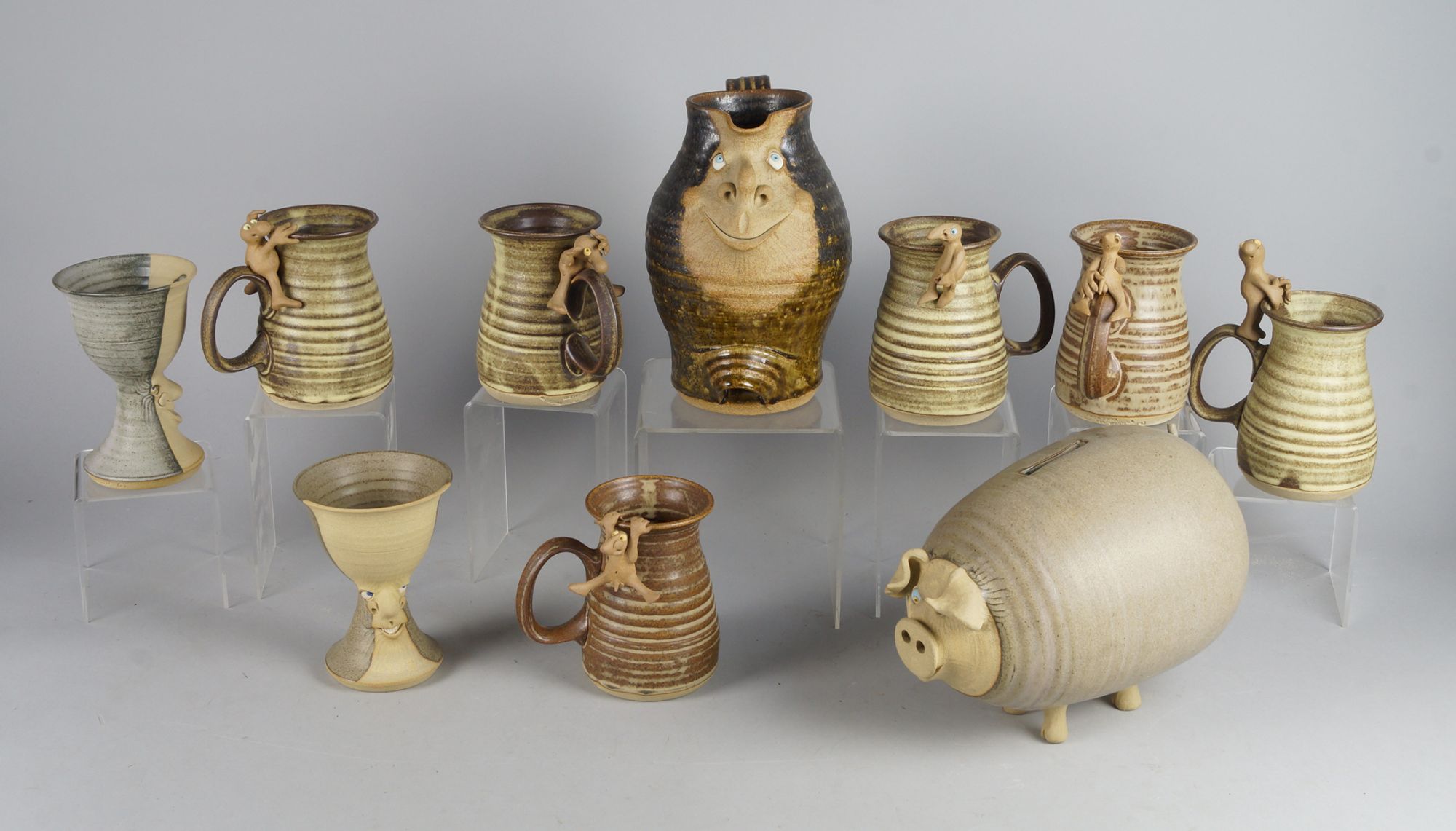 A collection of Muggins character pottery, 20th century to comprise a ...