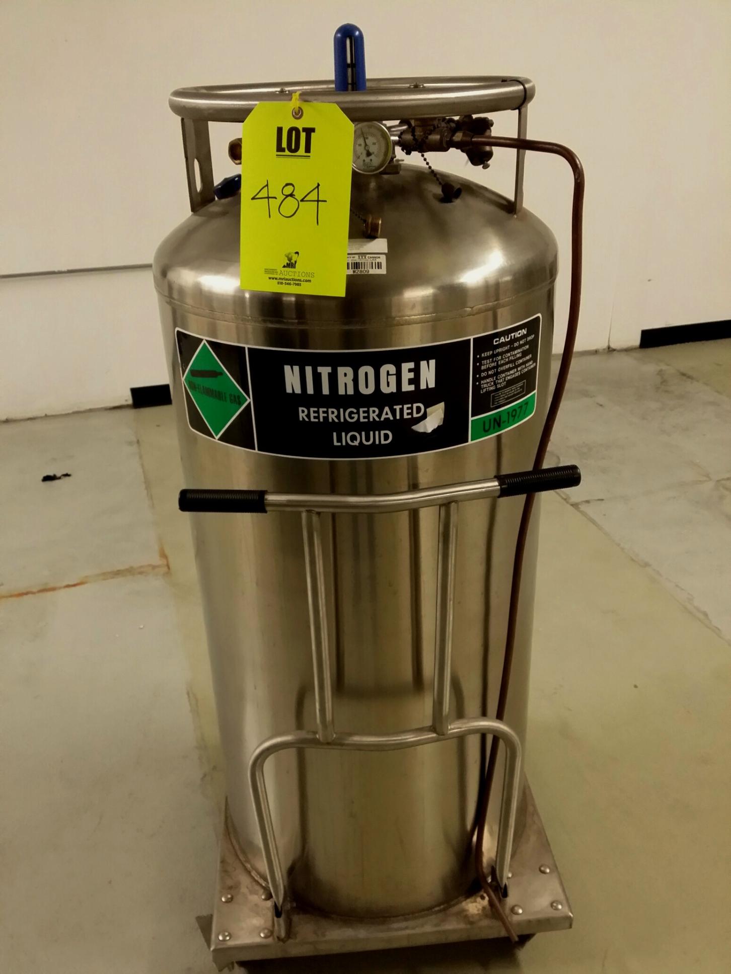1992 CRYOGENIC SERVICES INC. 200 LITER PORTABLE LIQUID NITROGEN TANK ...