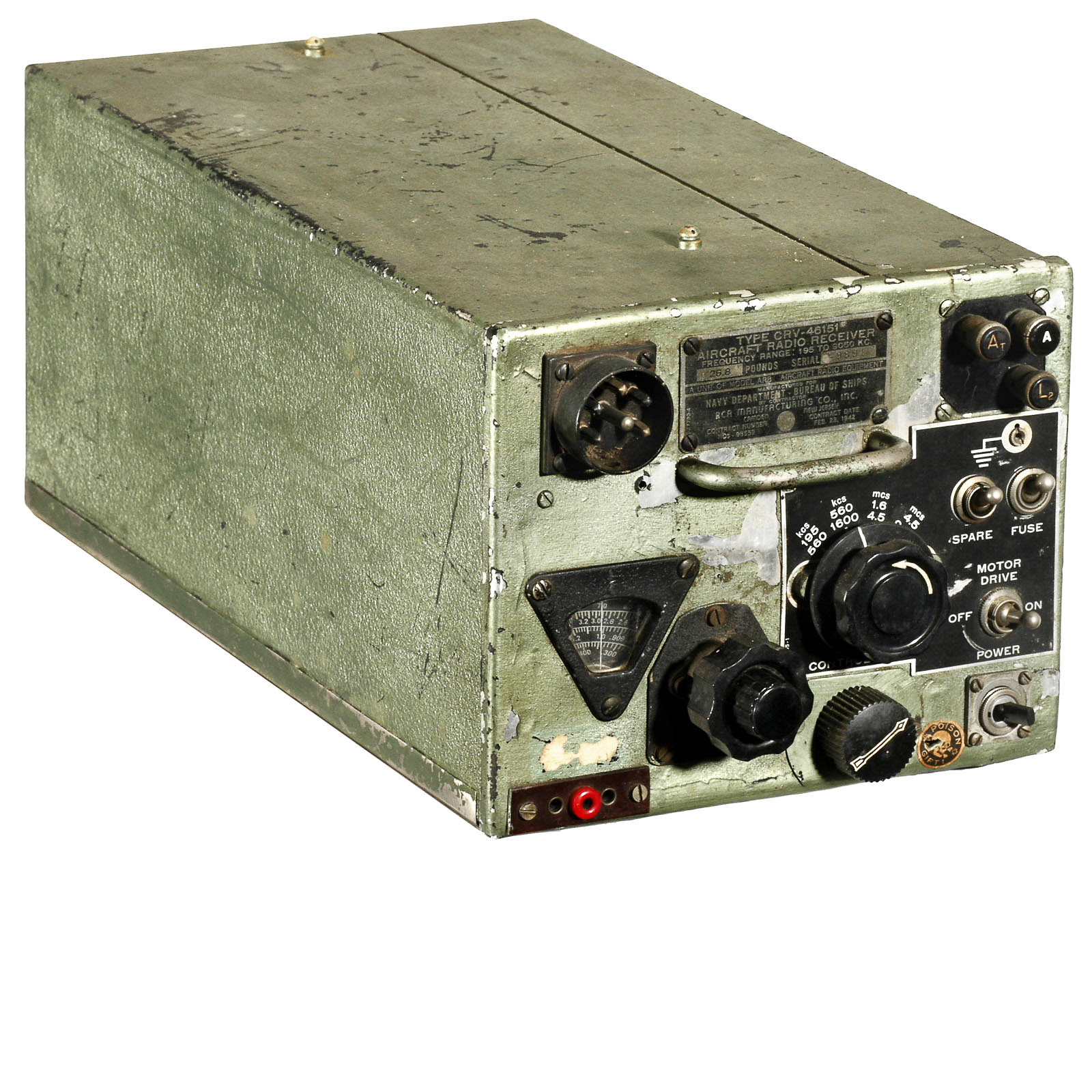 2 Military Wireless Transceivers, USA, c. 1940 1) RCA aircraft radio ...