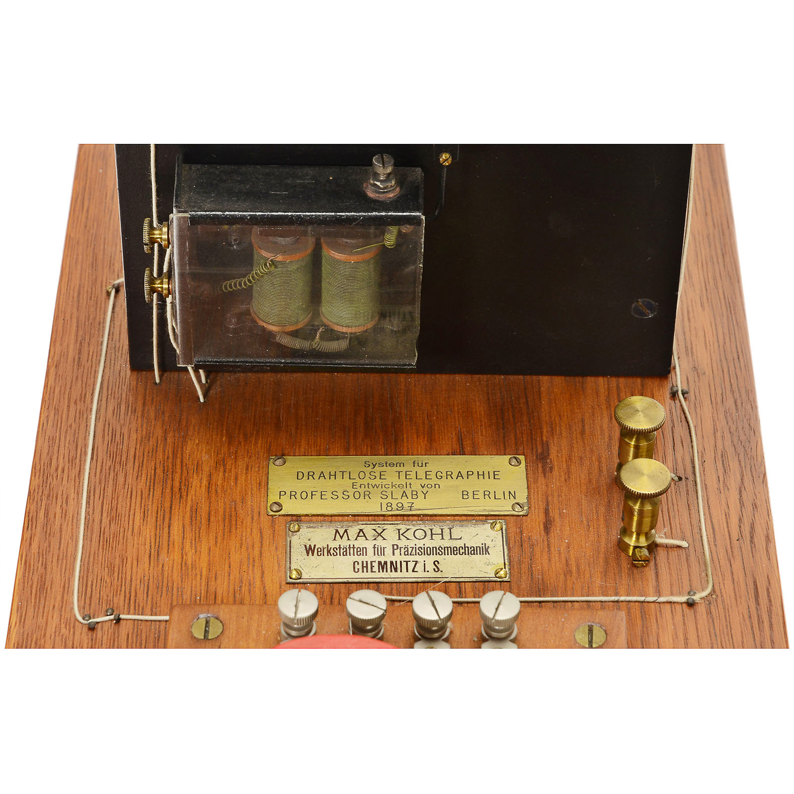 Telegraph Receiver with Coherer by Max Kohl, 1903 Wireless telegraphy ...