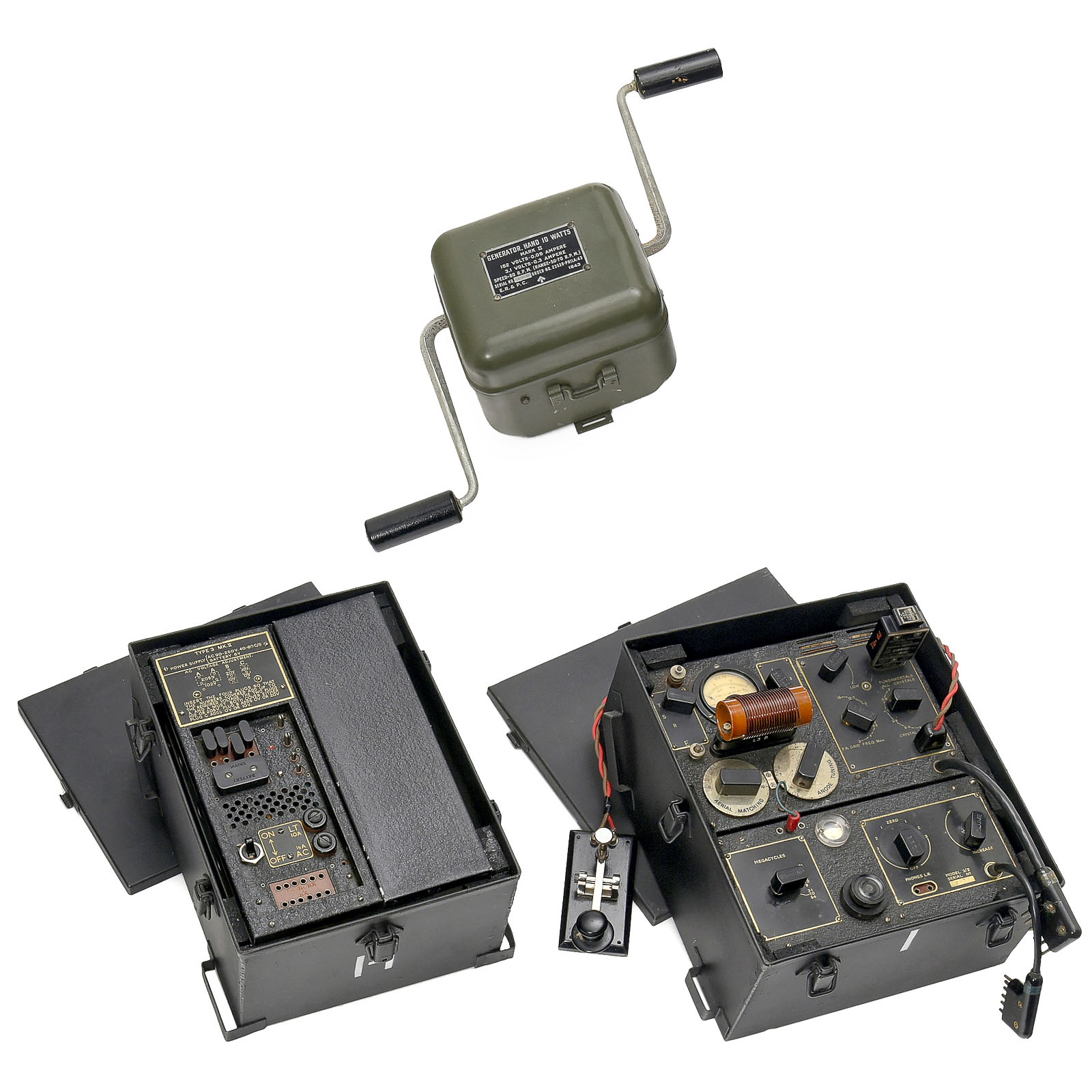 British Type 3 MKII Spy Radio Set, 1941 2-container version ...