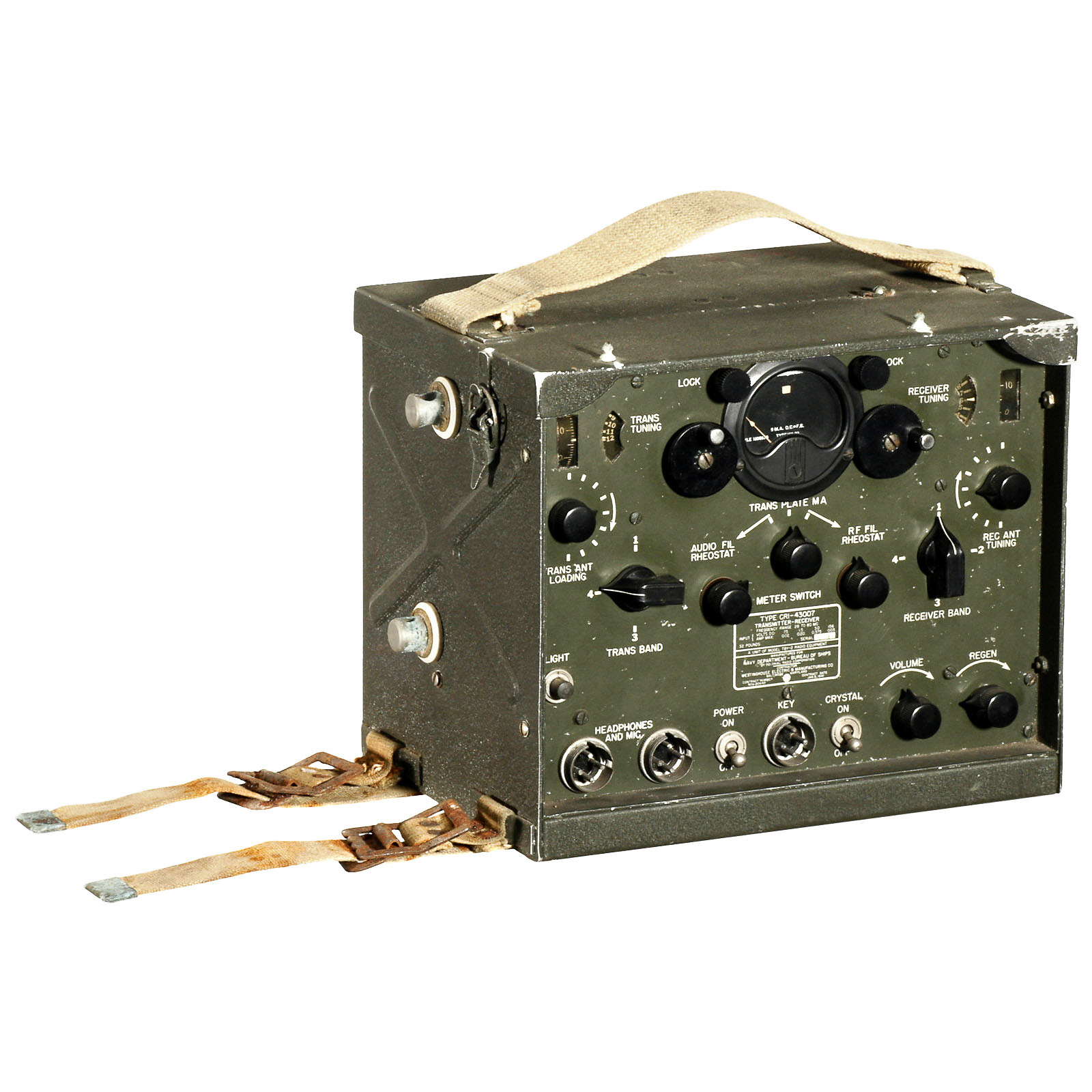 2 Military Wireless Transceivers, USA, c. 1940 1) RCA aircraft radio ...