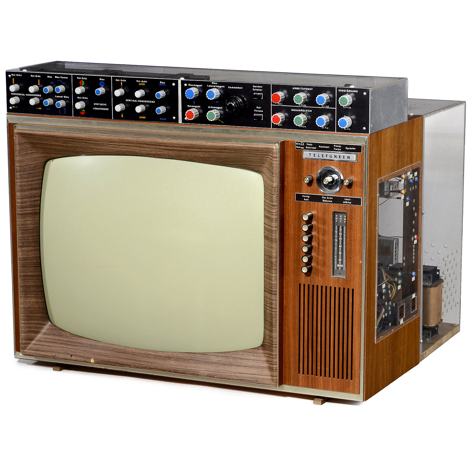 Telefunken Experimental Color Television, 1967 Prototype PAL-system ...