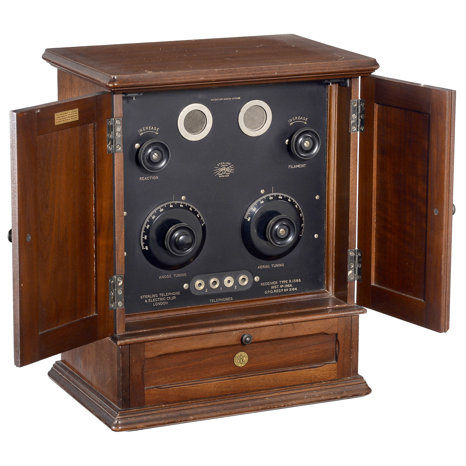 Englisch Type R 1588 Radio, 1925 By Sterling Telephone & Electric Co ...