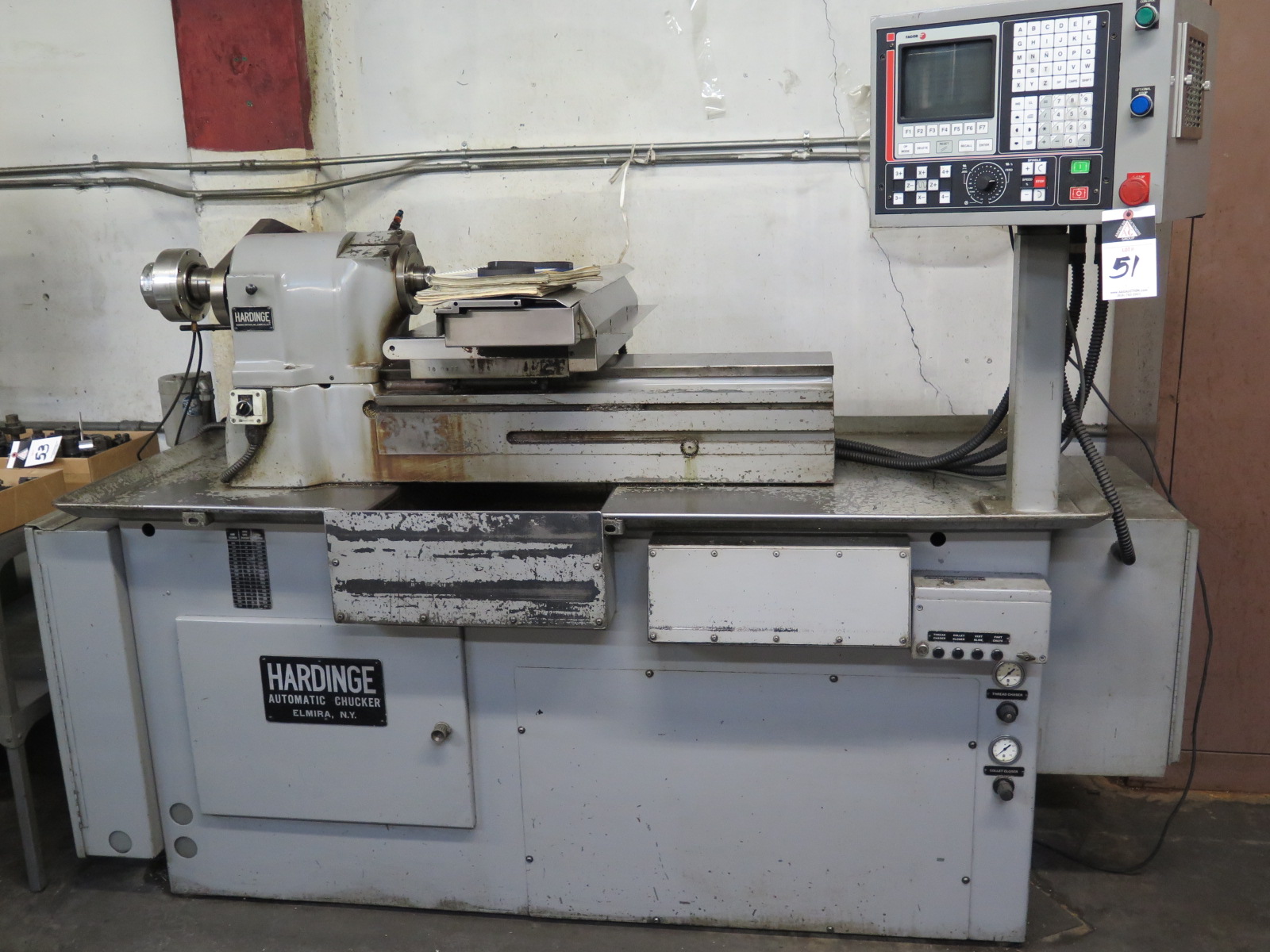 Hardinge / Fagor Retrofit CNC Cross Slide Lathe w/ Fagor Automation CNC ...