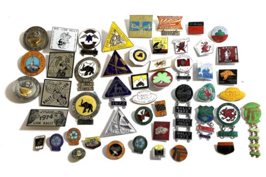 Forty-Nine Assorted Car Badges from the 1970s, comprising mostly enamel ...