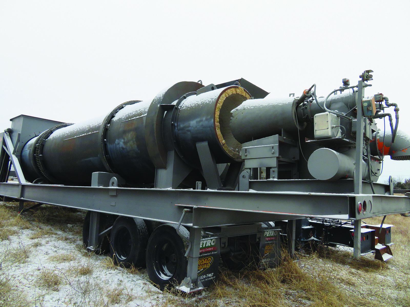 STANSTEEL MODEL MARK IV 28 FT. LONG X 6 FT. DEEP PORTABLE ROTARY DRYER ...