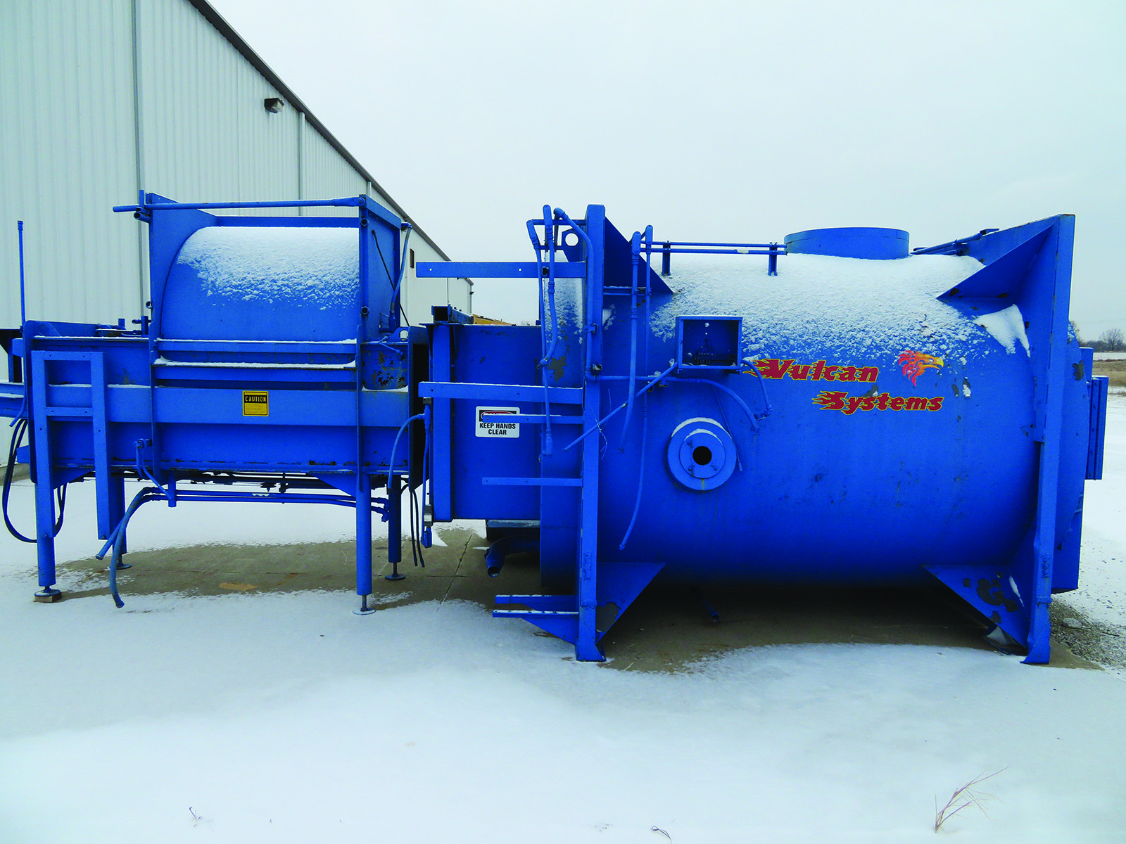 VULCAN WASTE INCINERATOR WITH HYDRAULIC RAM FEED, 500 LB./HR. FIXED ...