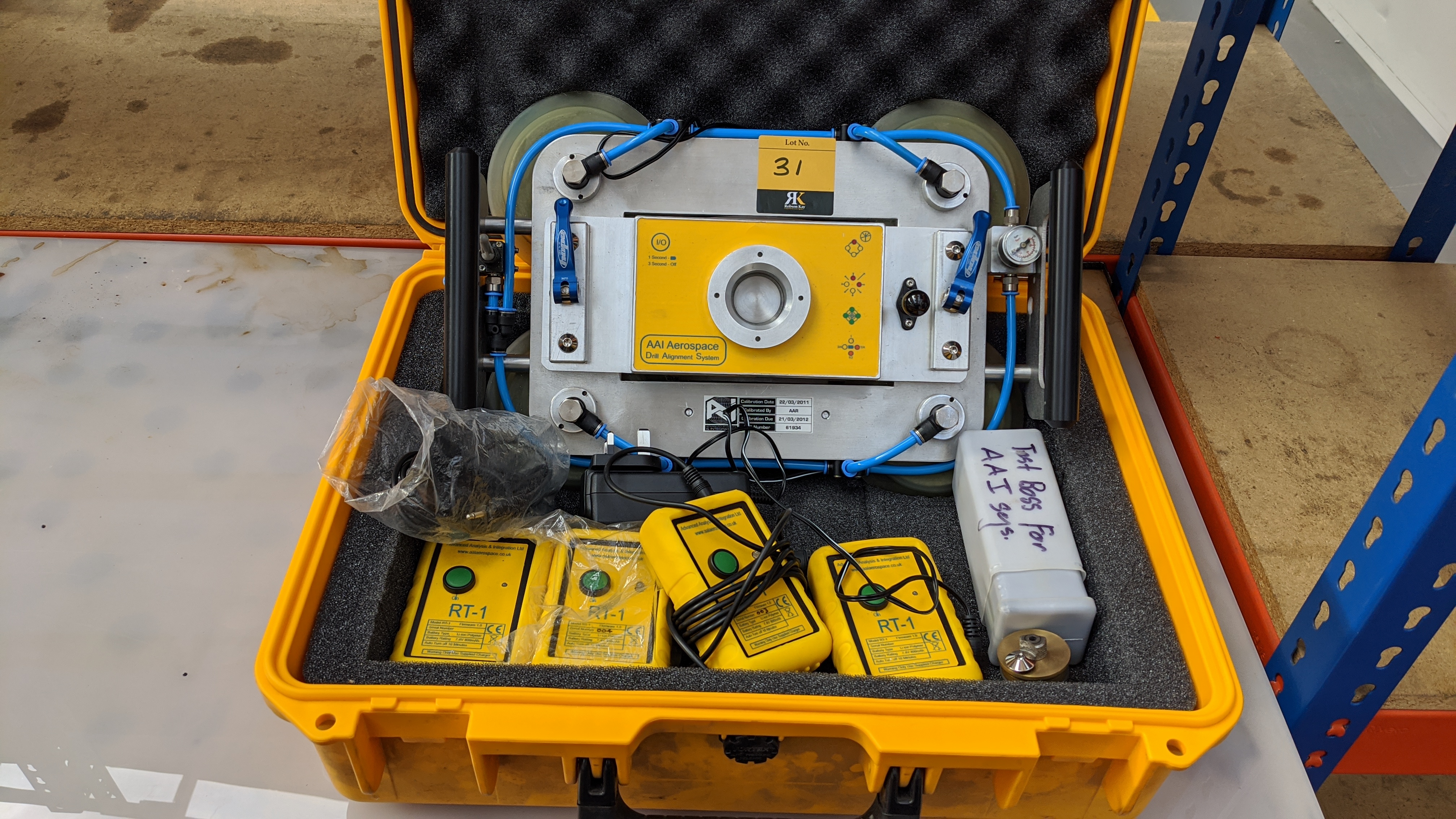 AAI Aerospace drill alignment system in case including 4 off RT-1 ...