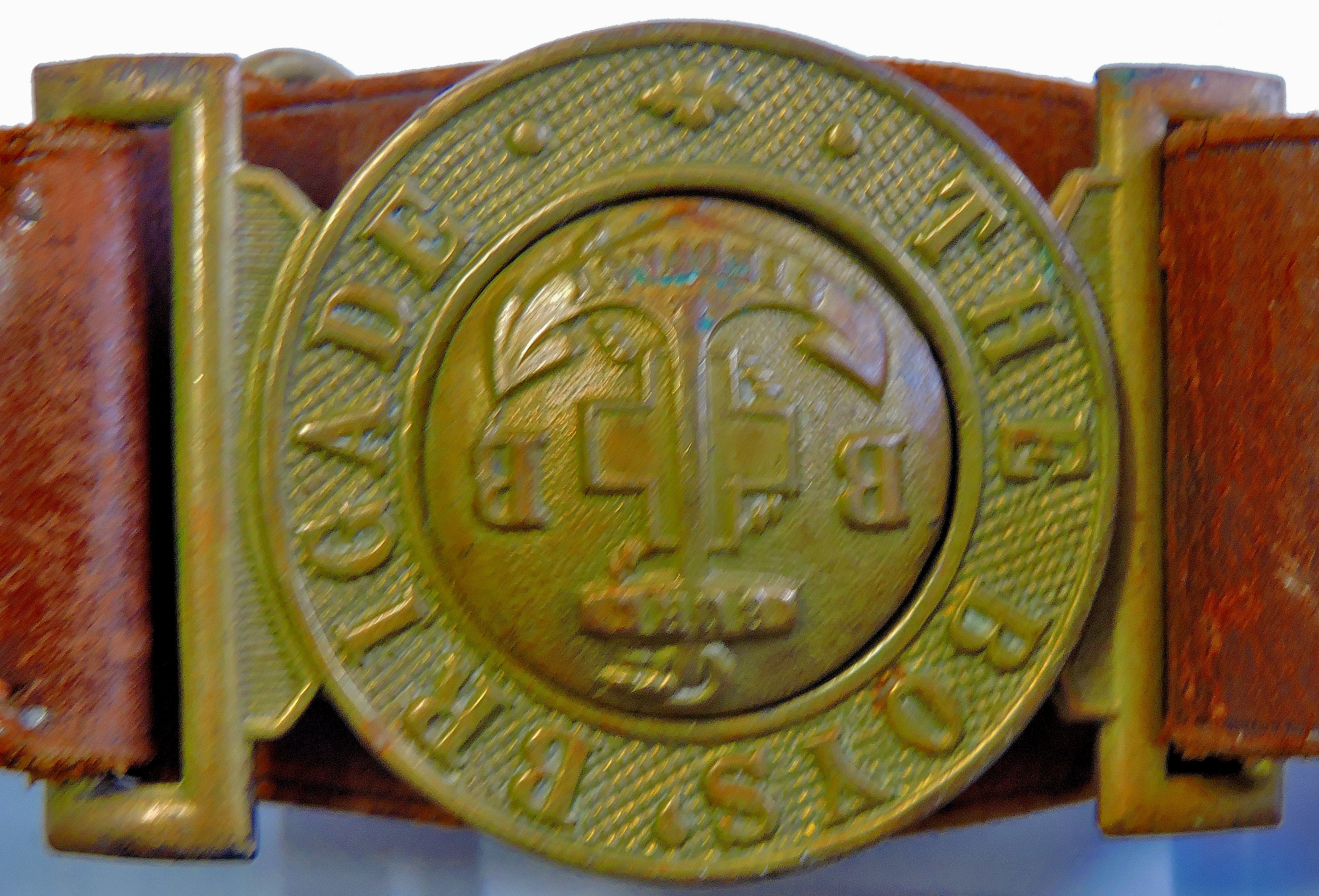 The Boys Brigade - vintage belt with buckle, and side hat with '1' and ...