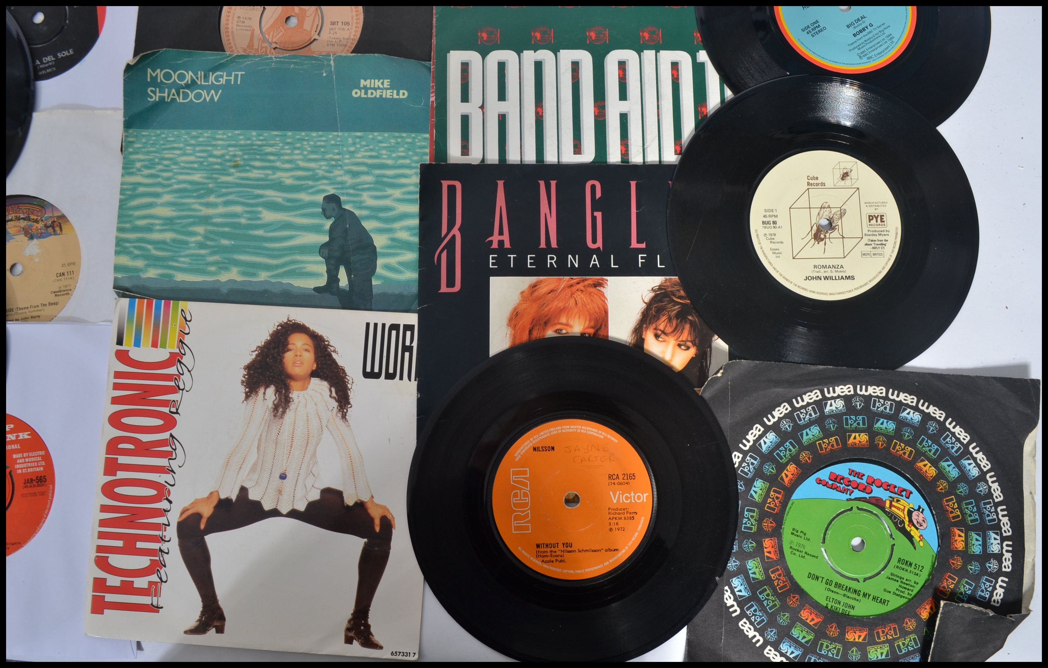 Vinyl Records - A large collection of vinyl 7" single records dating ...