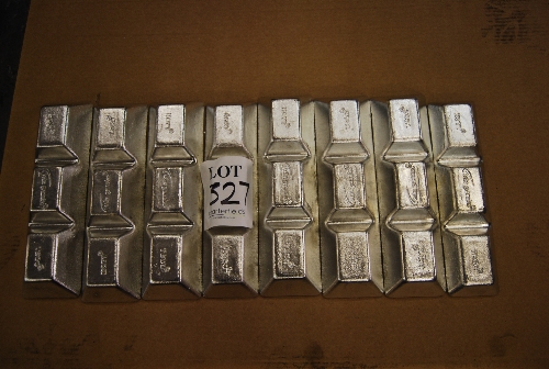 8 - Ingots of HOYT 11R white metal 37Kg in weight