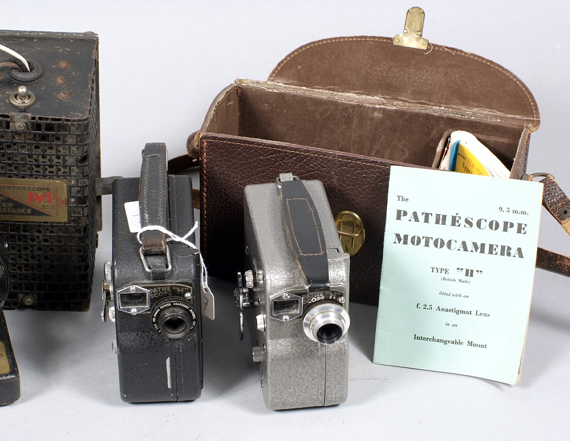 Pathescope 9.5mm Cine Cameras & Projectors. To include 2 cameras, Ace ...