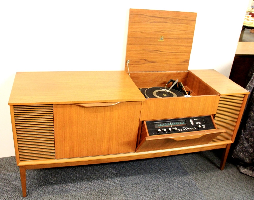 A Dynatron 1970s teak radiogram (140cm)