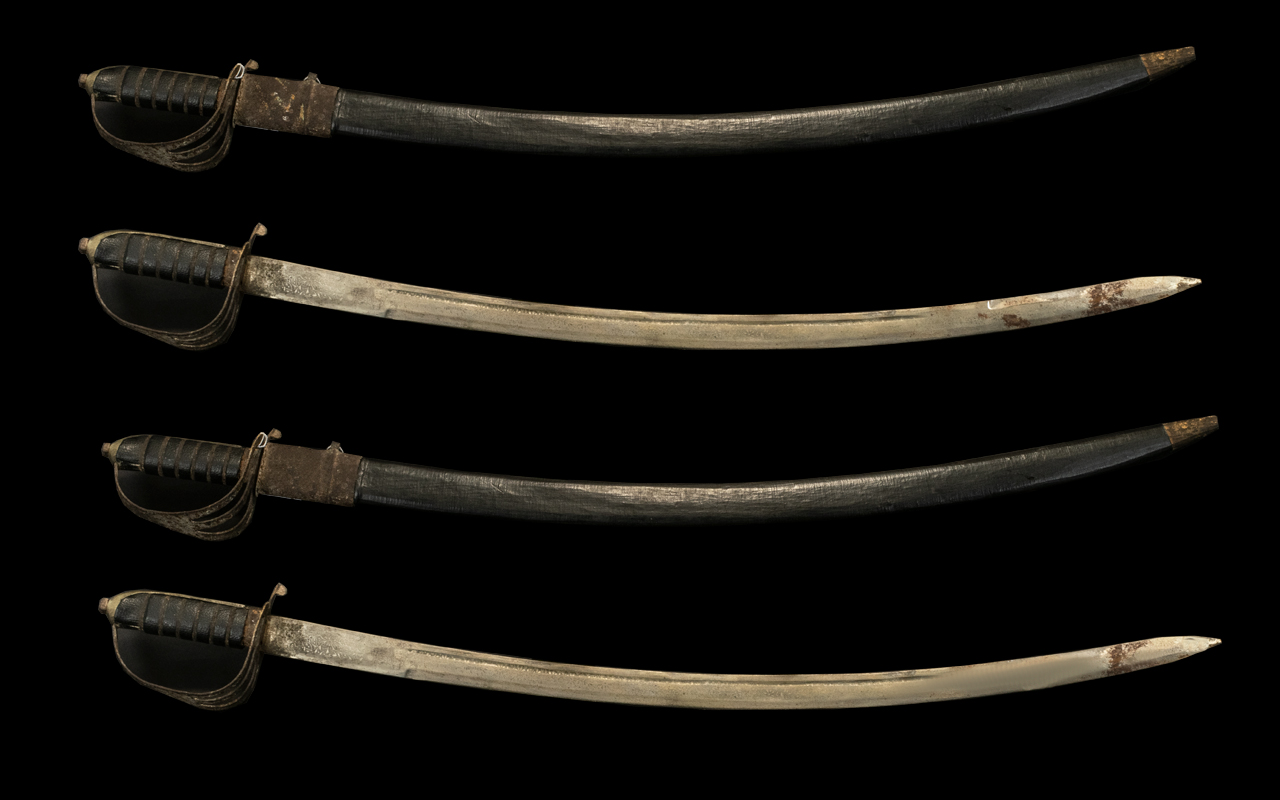 Two Indian Army Style Cavalry Trooper's Swords, display purposes only ...