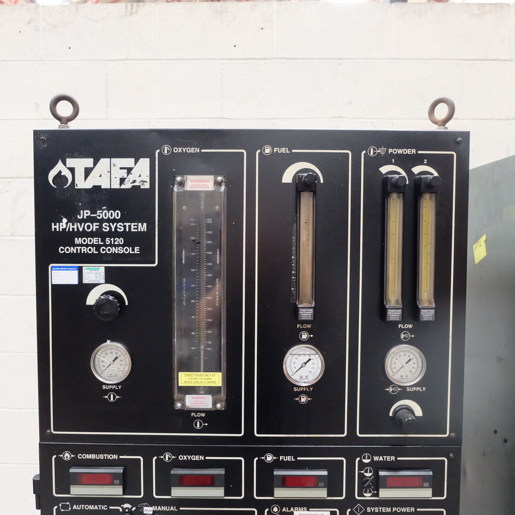 A TAFA JP-5000 HP HVOF Flame Spray System with Model 5120 Control ...