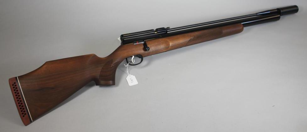 A WEBLEY AXSOR PCP .22 AIR RIFLE, with 20 ¼" barrel, suppressor and ...