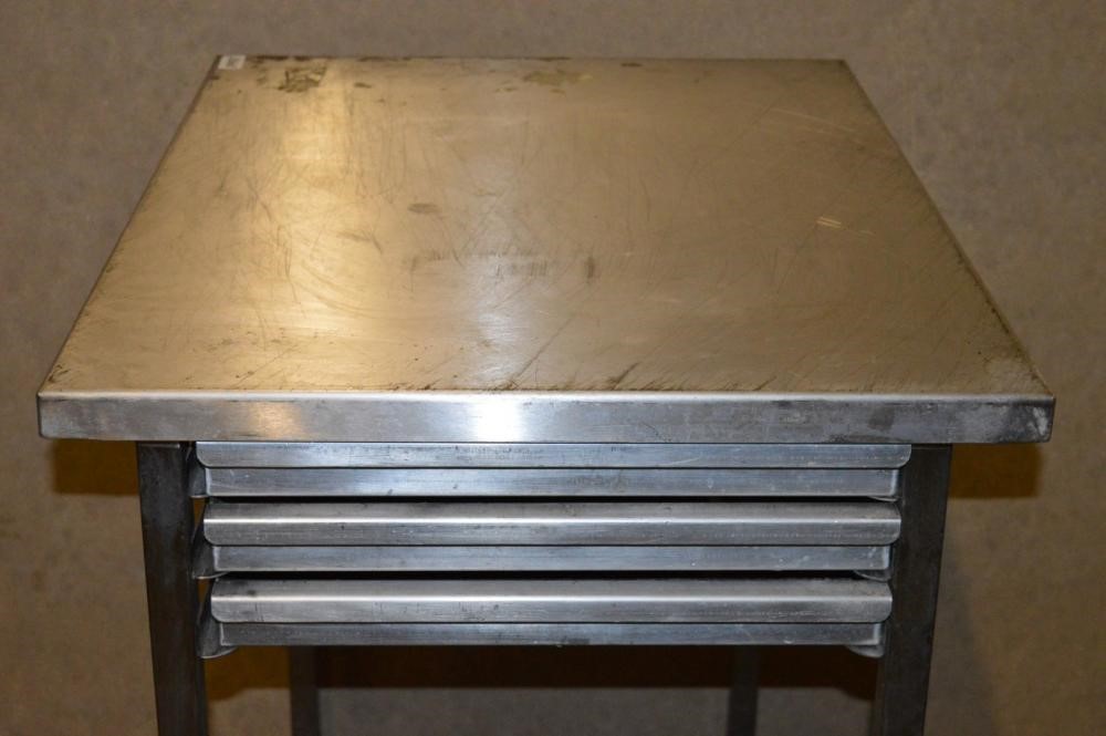1 x Stainless Steel Bakers Preperation Table With Integrated Drawer ...