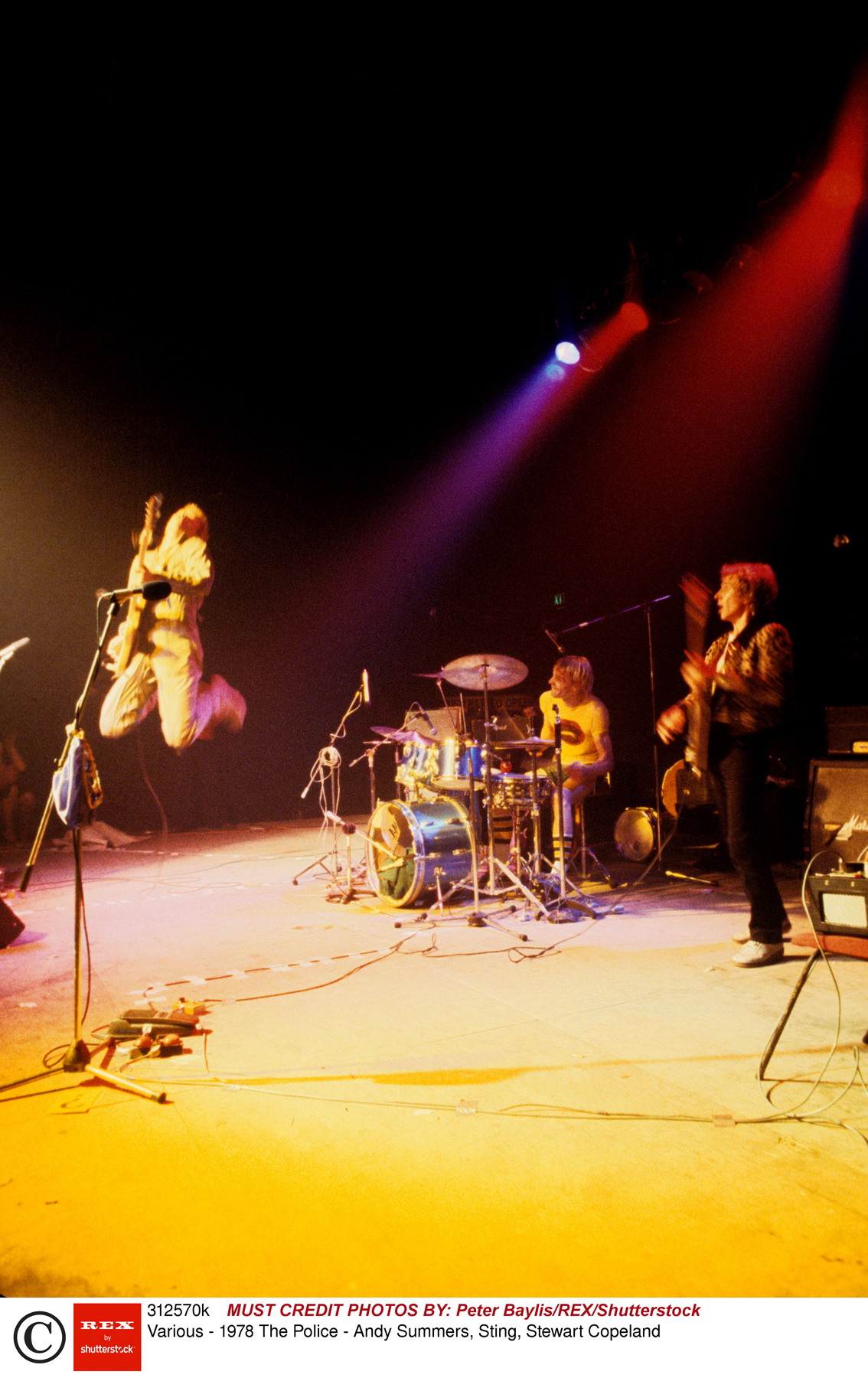 Stewart Copeland's blue Tama ImperialStar drum kit used on stage and in ...