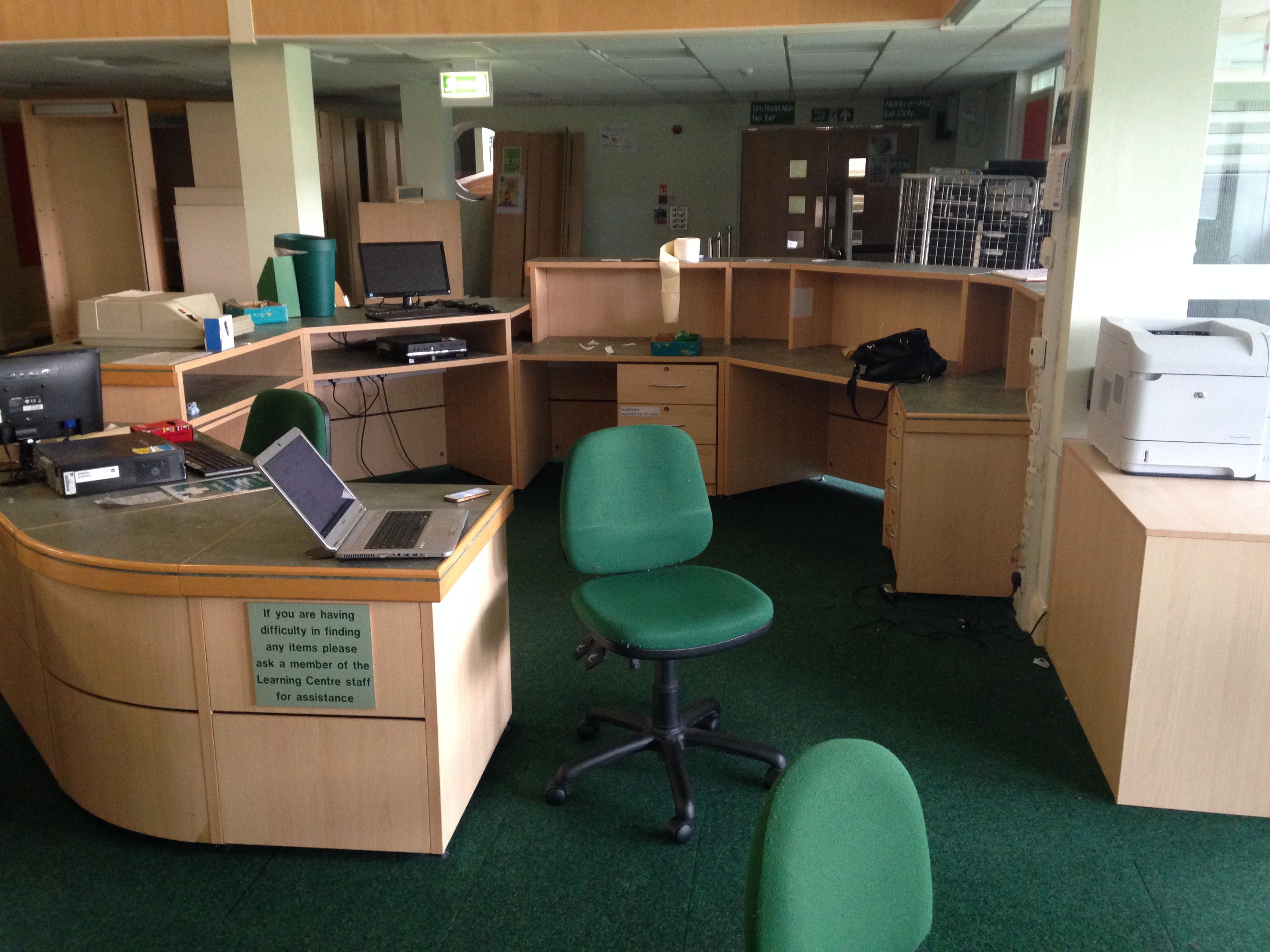 MODERN LIBRARY RECEPTION DESK Appraisal: Serial No: Location: Cardiff ...