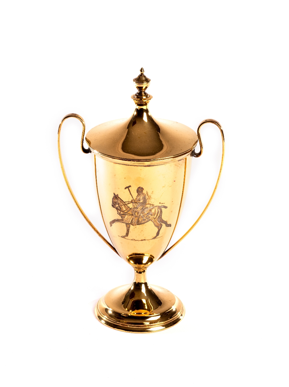 A silver-gilt polo trophy, hallmarked Lee & Wigfull, Sheffield, 1927 ...