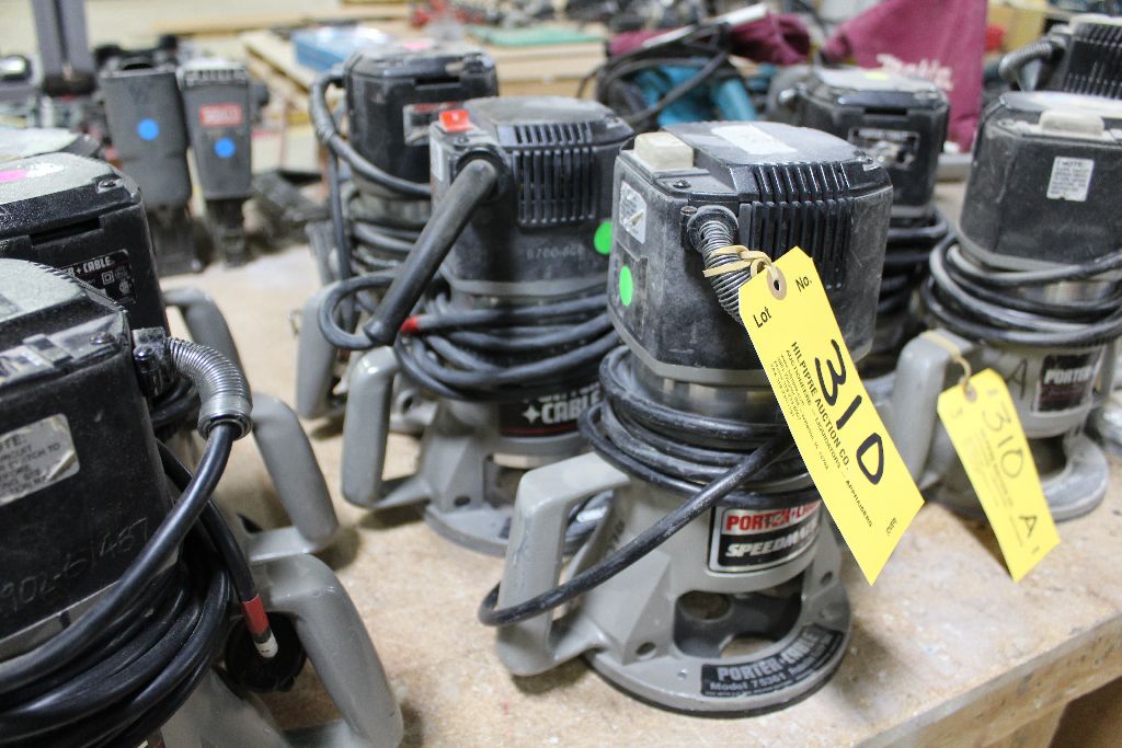 Porter cable routers, (2) models 7519; (1) model 75192.