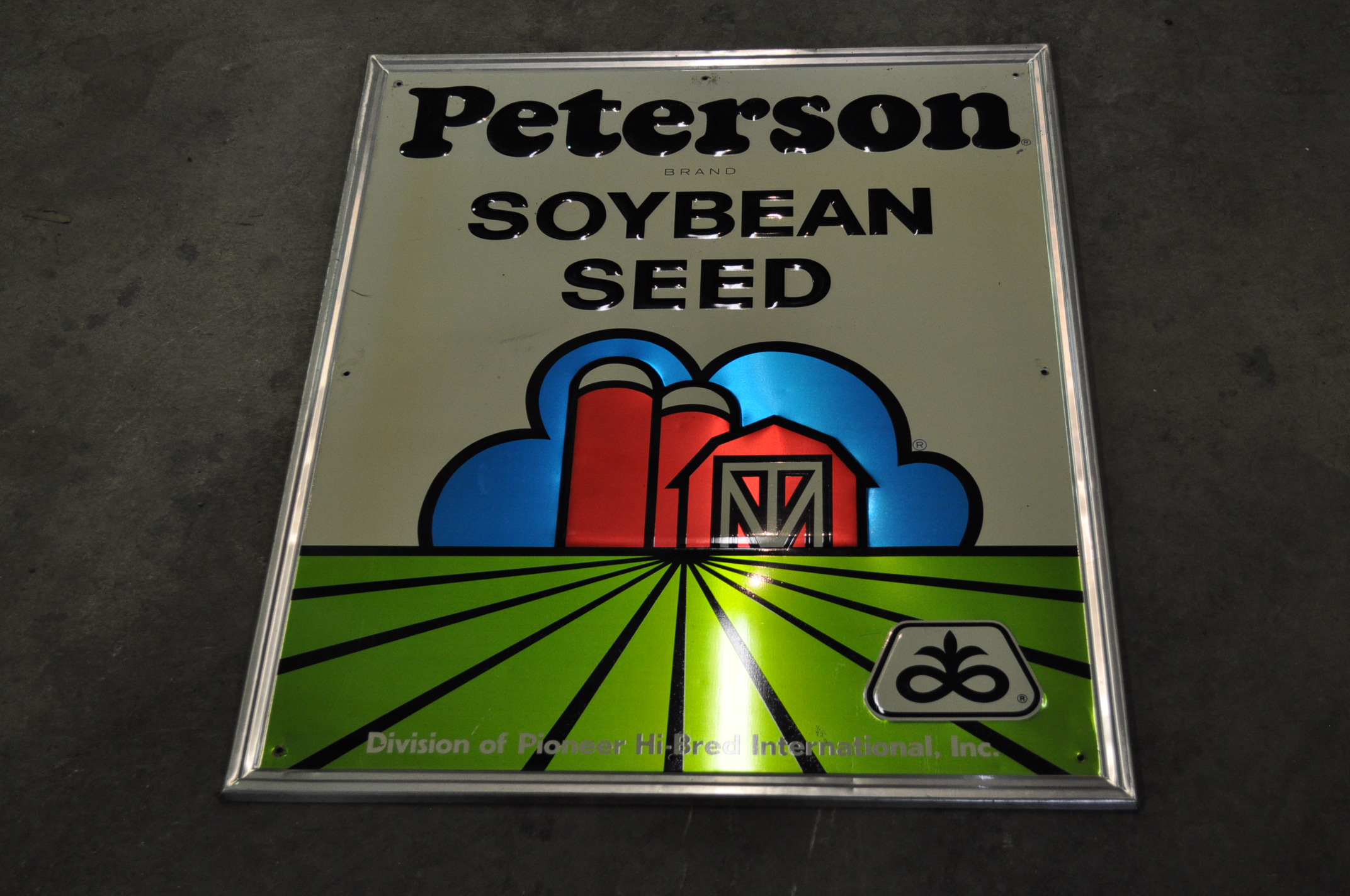 Peterson Soybean Seed metal sign, 29" long x 36" wide, Stout-lite by ...