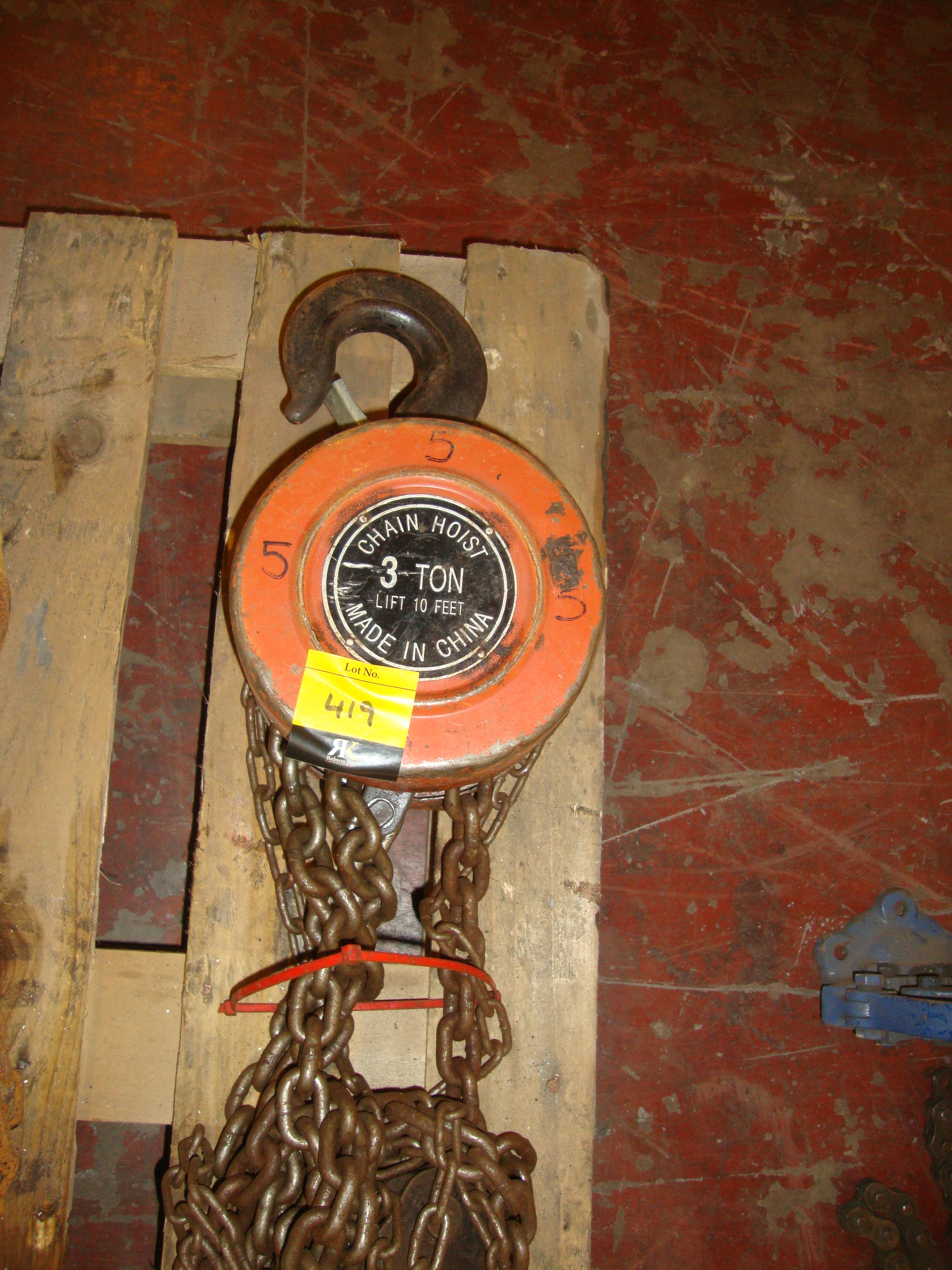 Block and tackle - 3 ton capacity