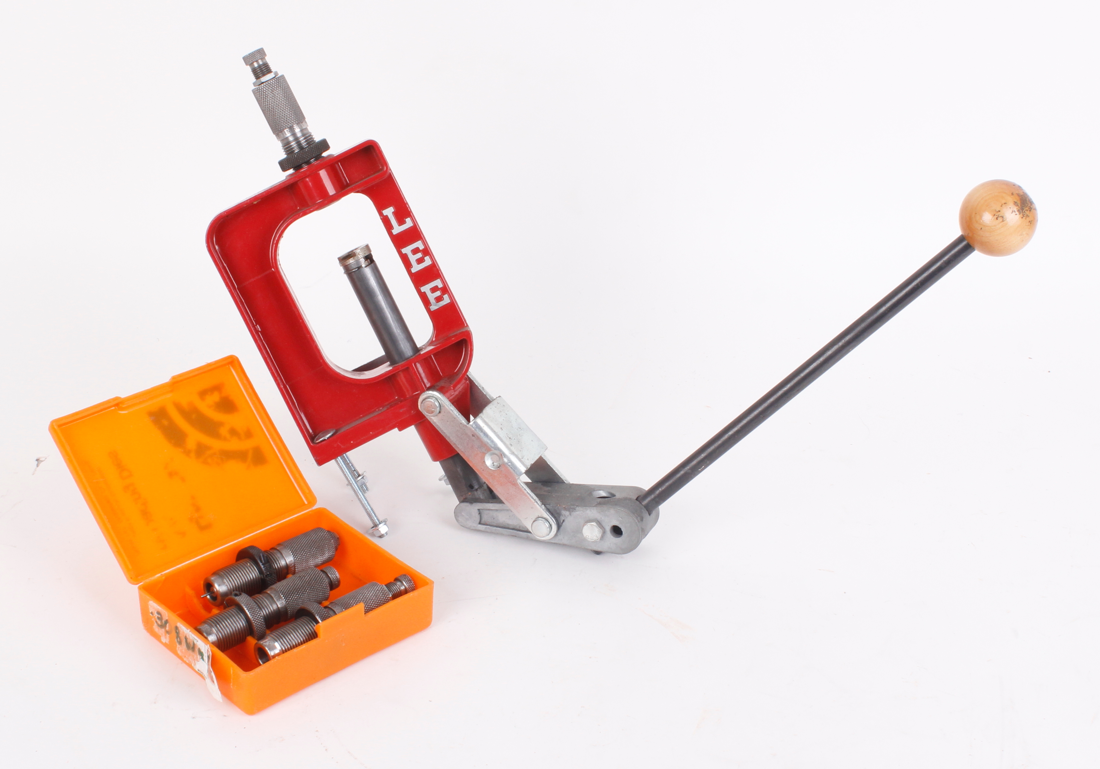 Lee Challenger reloading press complete with selection of loading dies ...