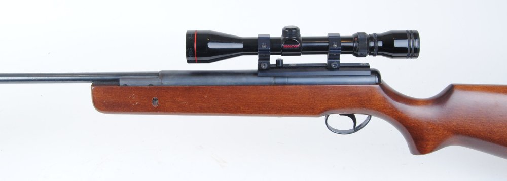 .22 BSA break barrel, pump up air rifle (a/f) with silencer, 3-9 x 40 ...