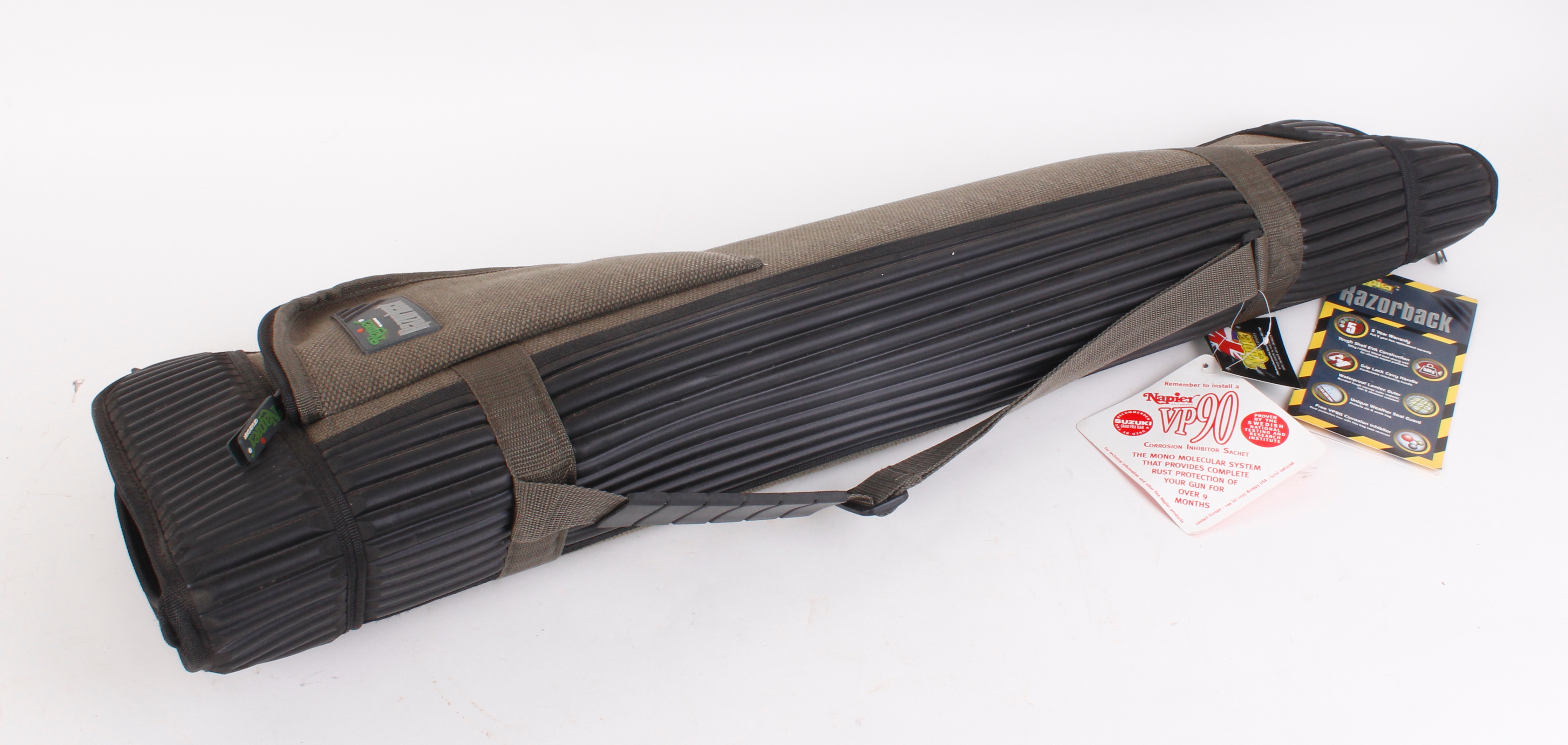 Napier Razorback gun slip and Napier camo fold out gun slip - as new