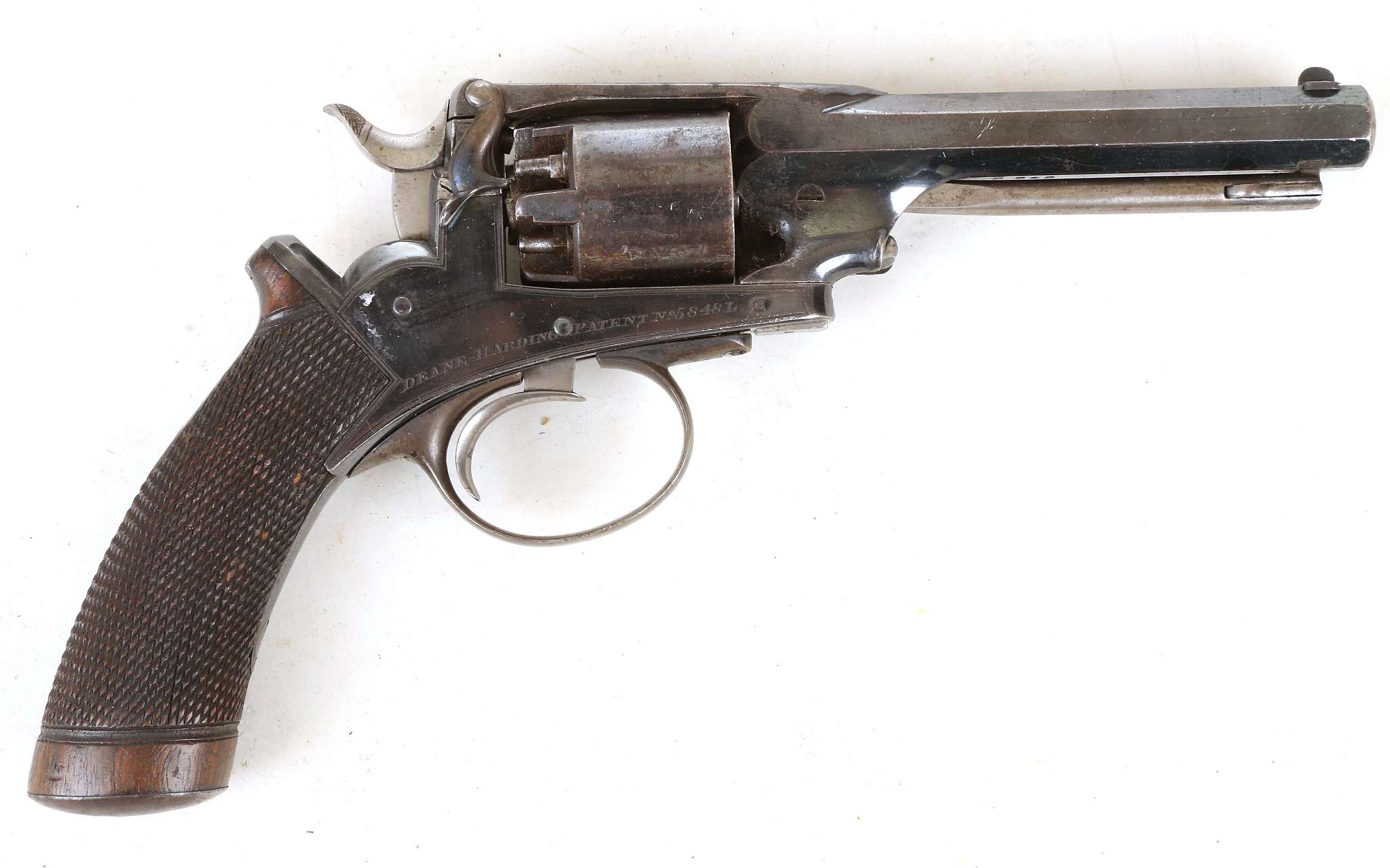 Deane - Harding patent percussion revolver, mid 19th century, stamped ...