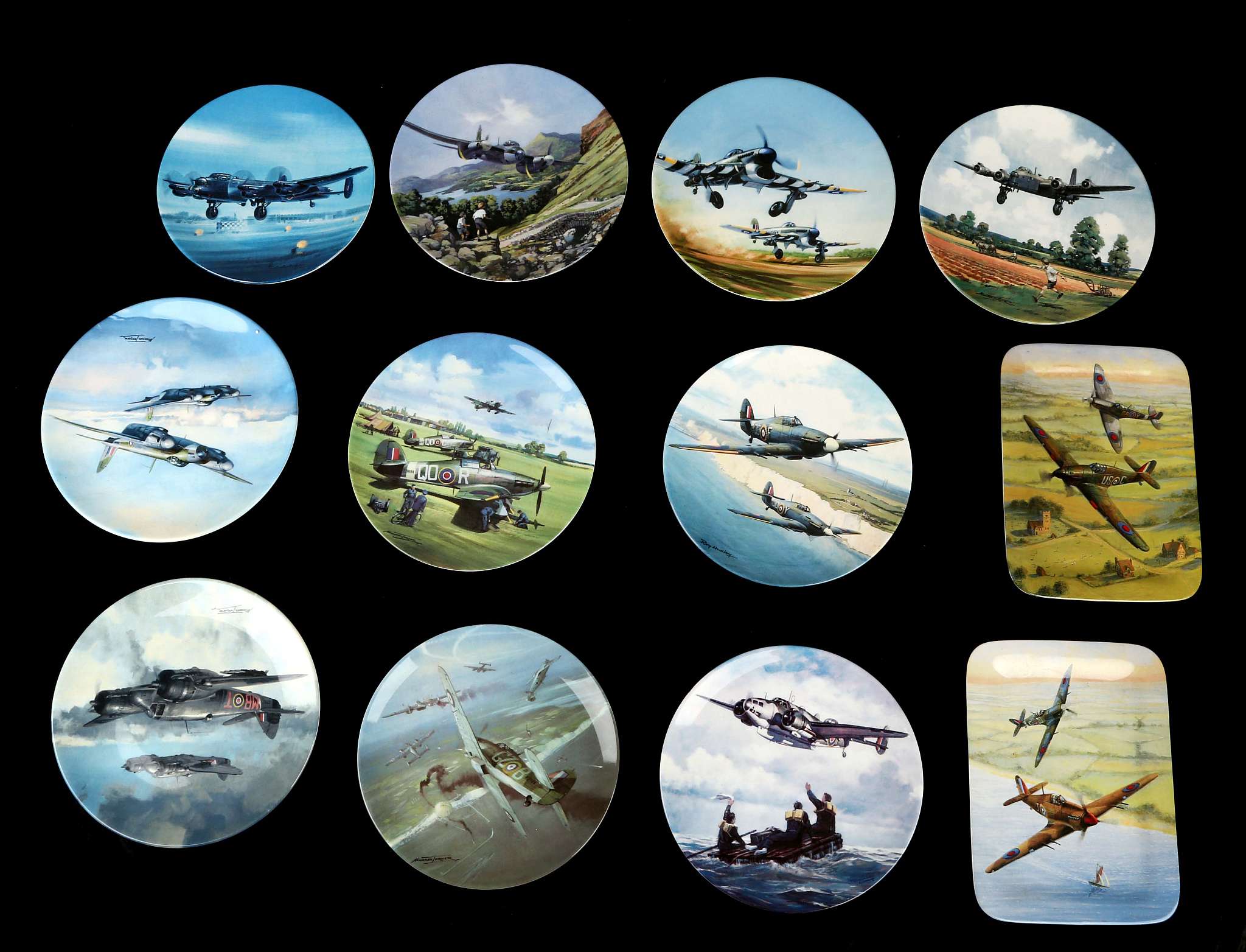 Coalport 'Reach for the Sky', Dambusters RAF plane series plates, Royal ...