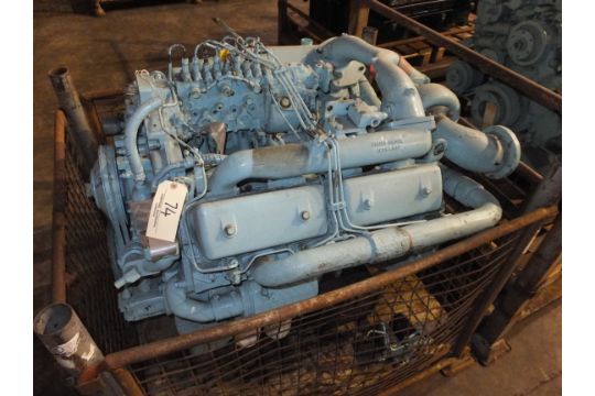 'Diesel Engine Perkins 640 8 cylinder V8 turbo, used (stillage not ...