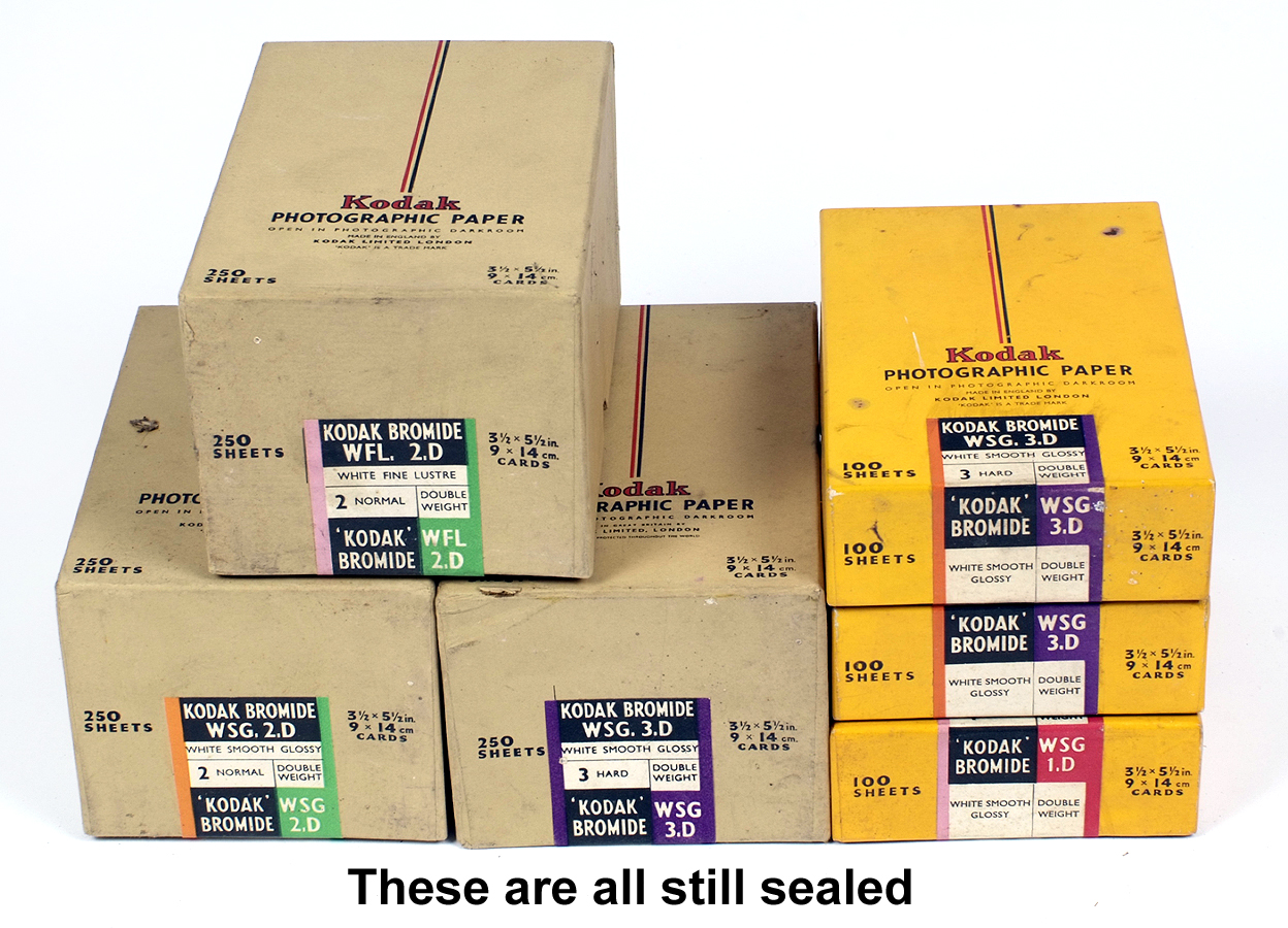 Vintage Kodak Bromide Photographic Paper. Including 500 sheets 3 1/2" x ...