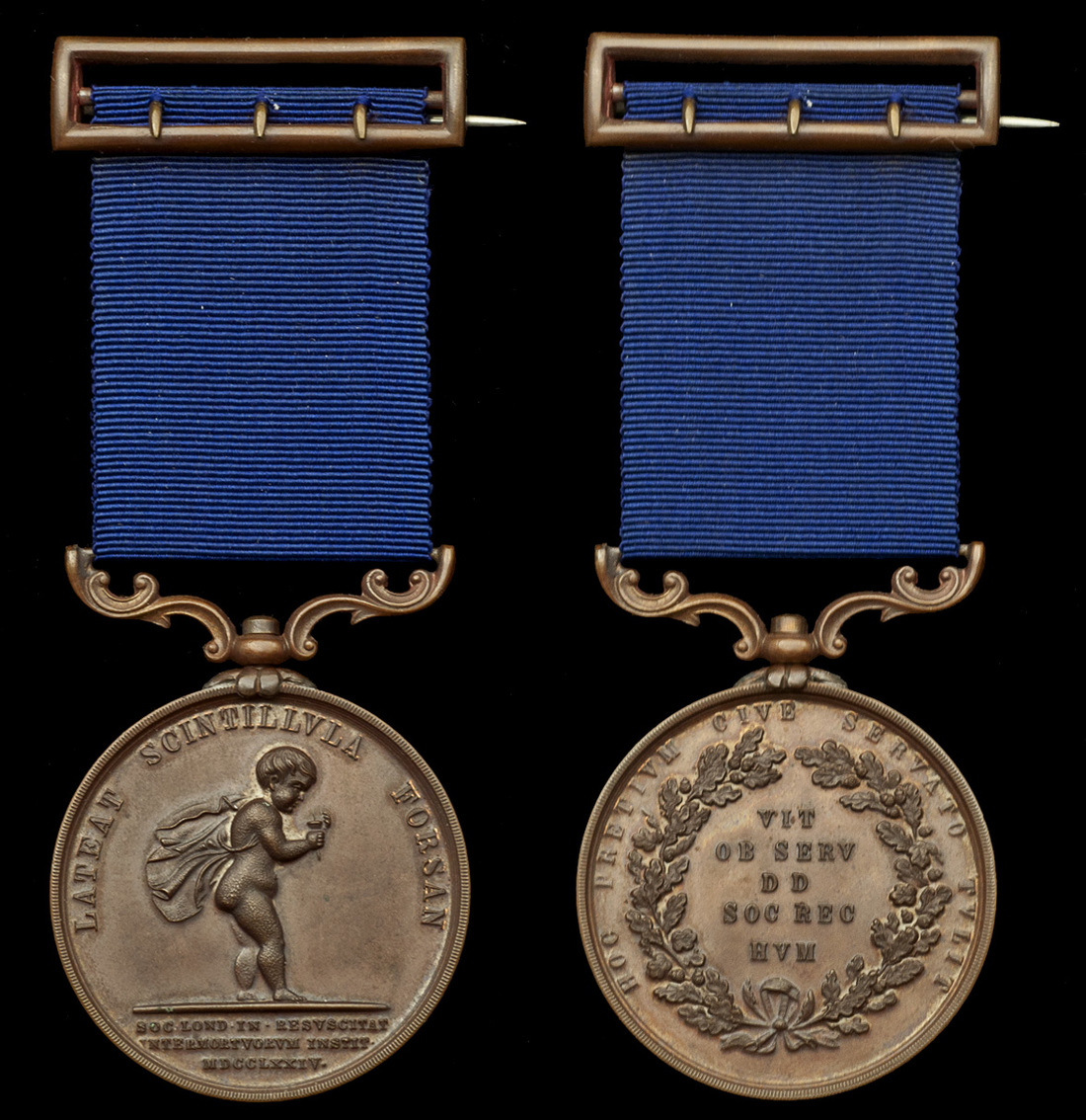 Royal Humane Society, small bronze medal, successful (Thomas. P. Dunphy ...